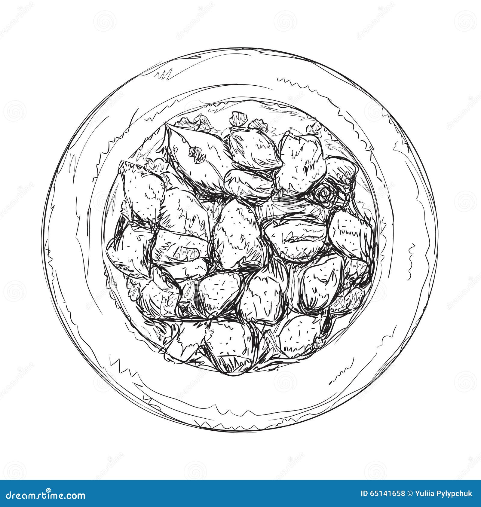 Hand drawn food sketch stock vector. Illustration of vegetables - 65141658