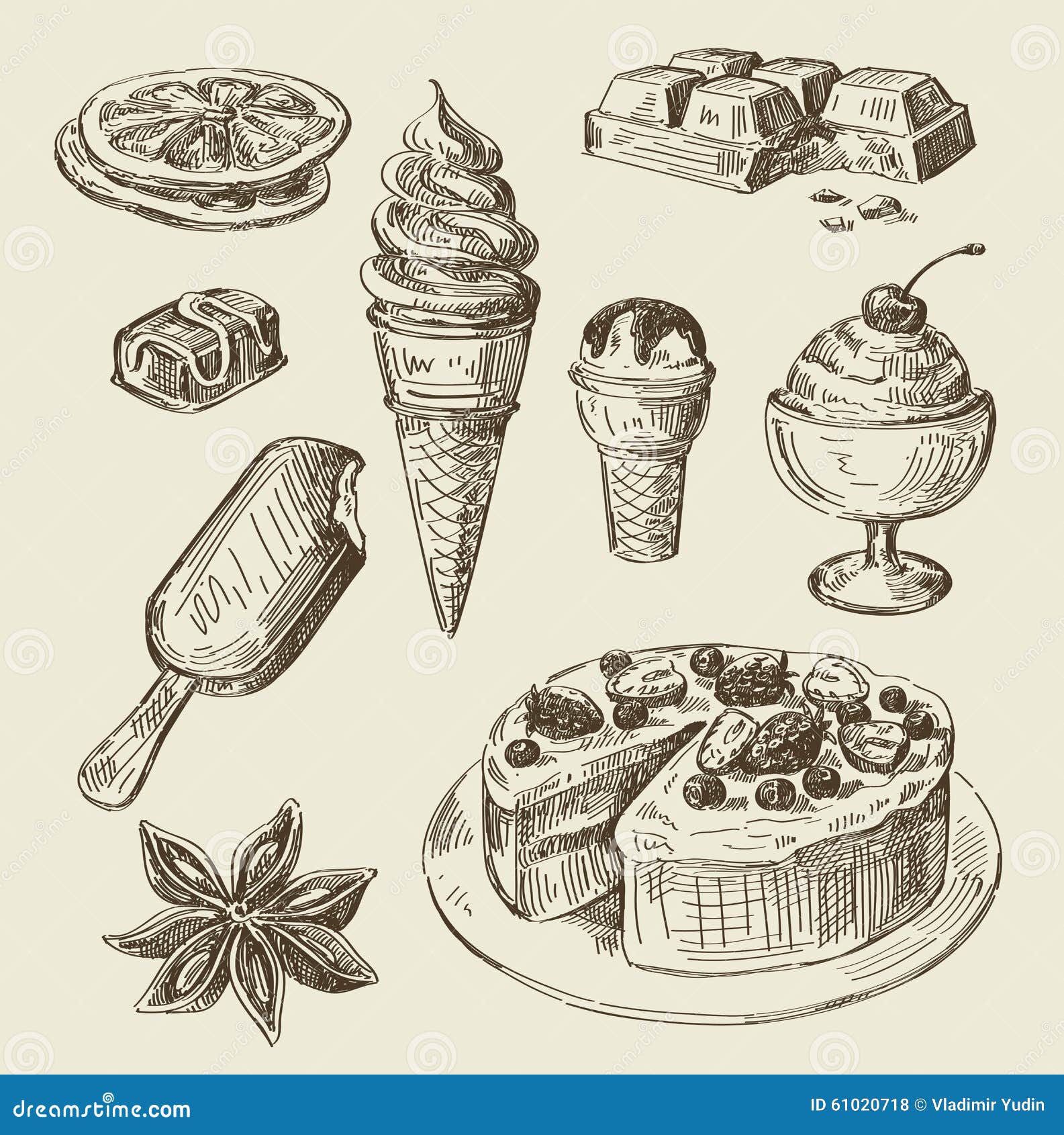 Hand drawn food sketch stock vector. Illustration of draw - 61020718