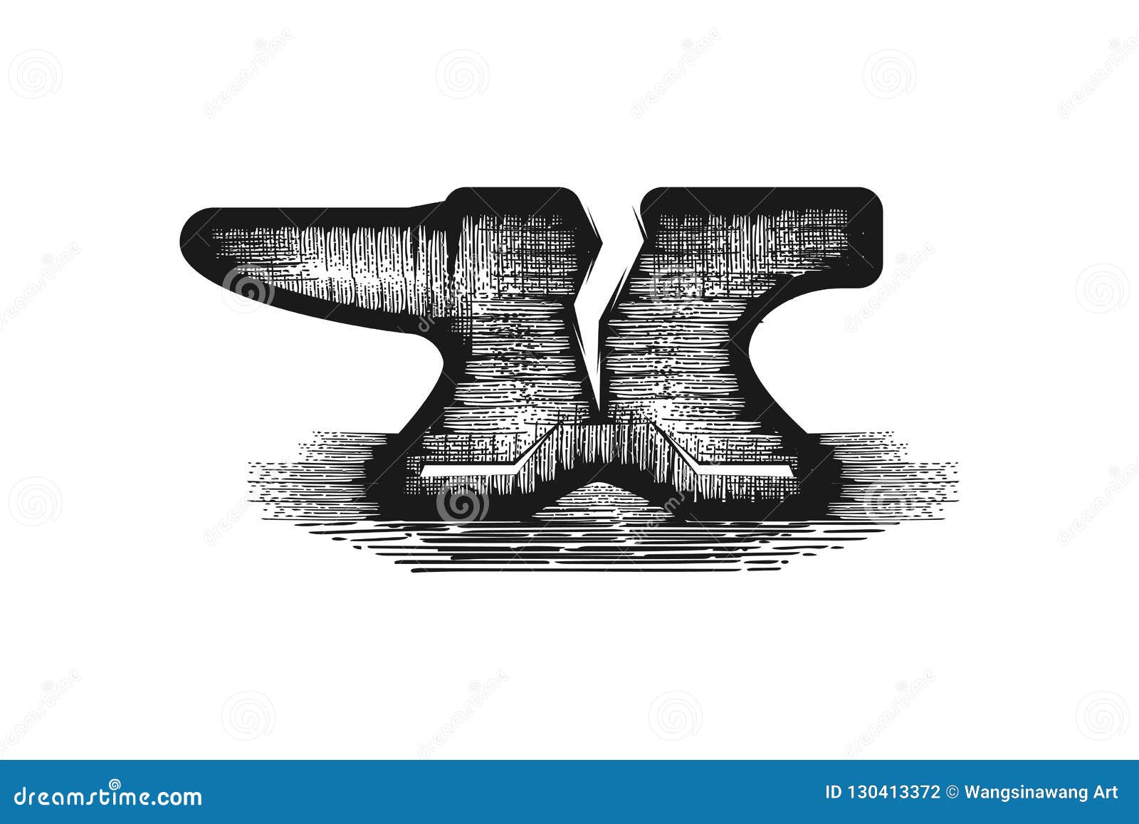 Hand Drawn Forge Logo Designs Inspiration Isolated on White Background ...