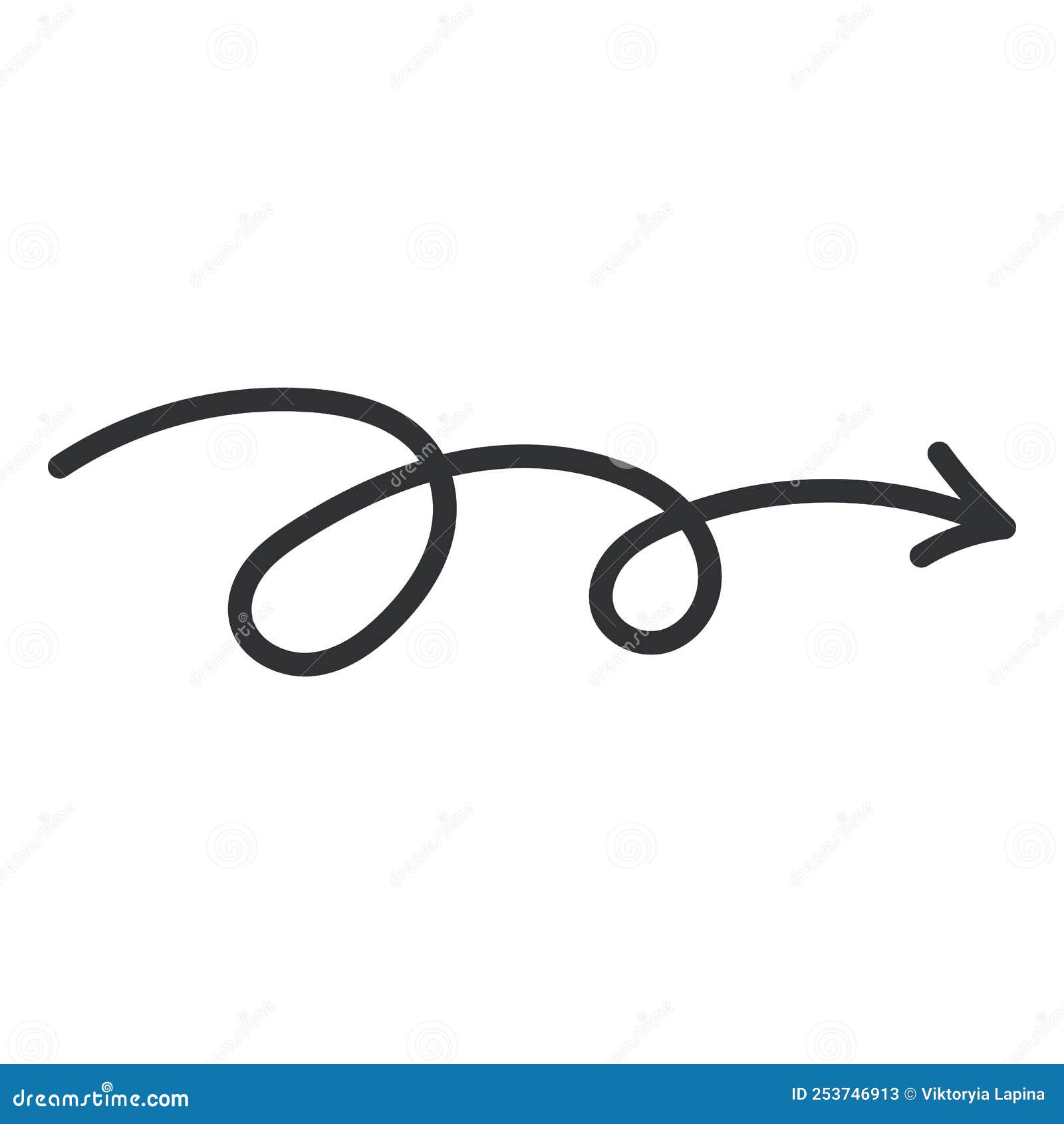 Hand-drawn Forward Arrow Silhouette Black Vector Illustration. Stock ...