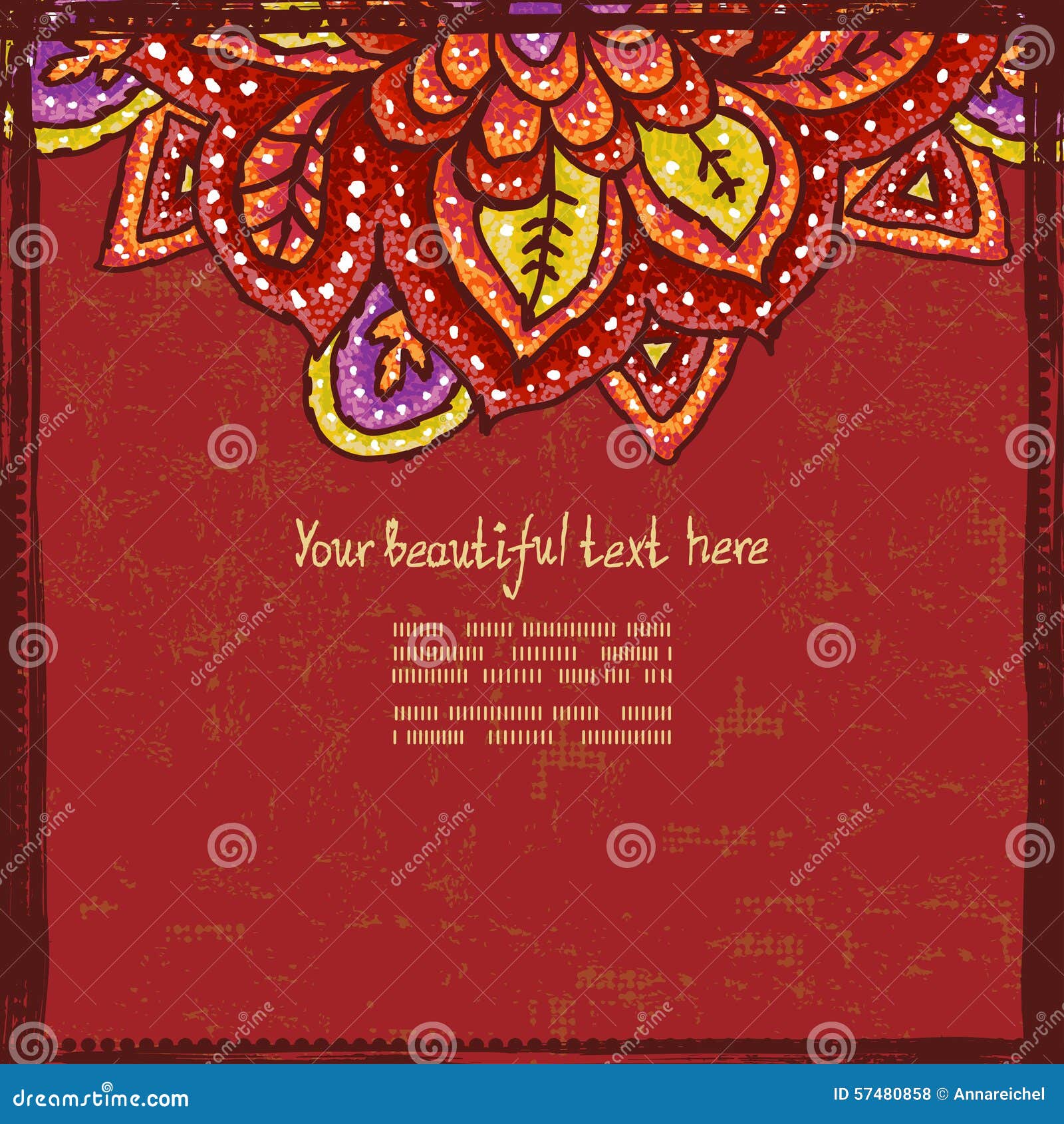 Hand Drawn Frame in Ethnic Style Stock Vector - Illustration of graphic ...