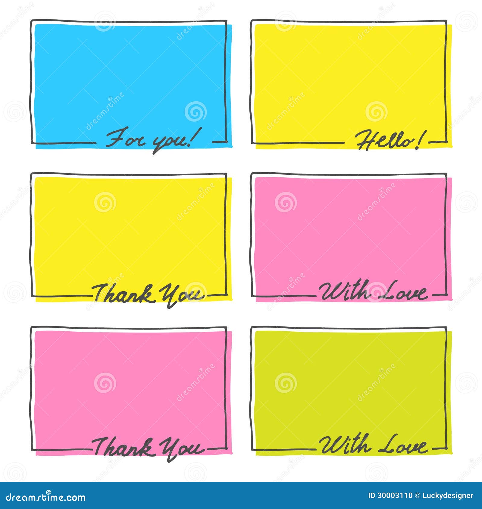 Hand Drawn Frame Set. stock vector. Illustration of drawing - 30003110