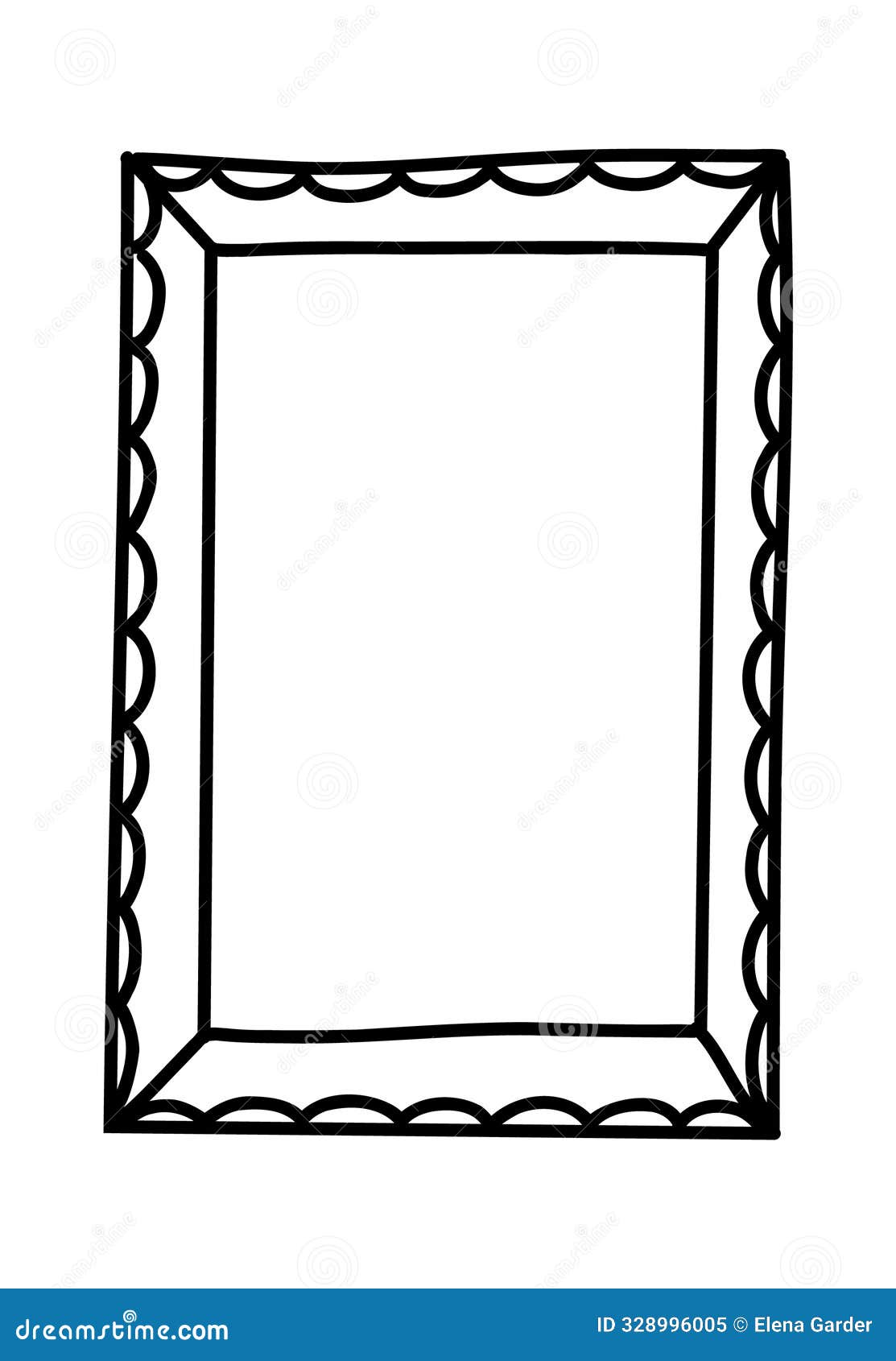 Hand Drawn Frames. Doodle Scribble Simple Box. Vector Empty Drawing ...