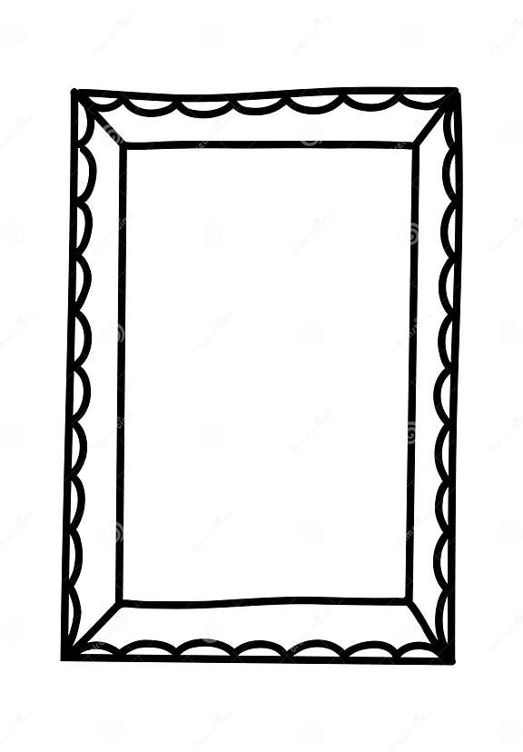 Hand Drawn Frames. Doodle Scribble Simple Box. Vector Empty Drawing ...