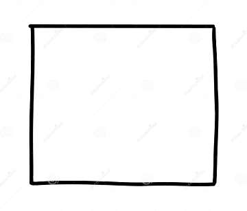 Hand Drawn Frames. Doodle Scribble Simple Box. Vector Empty Drawing ...