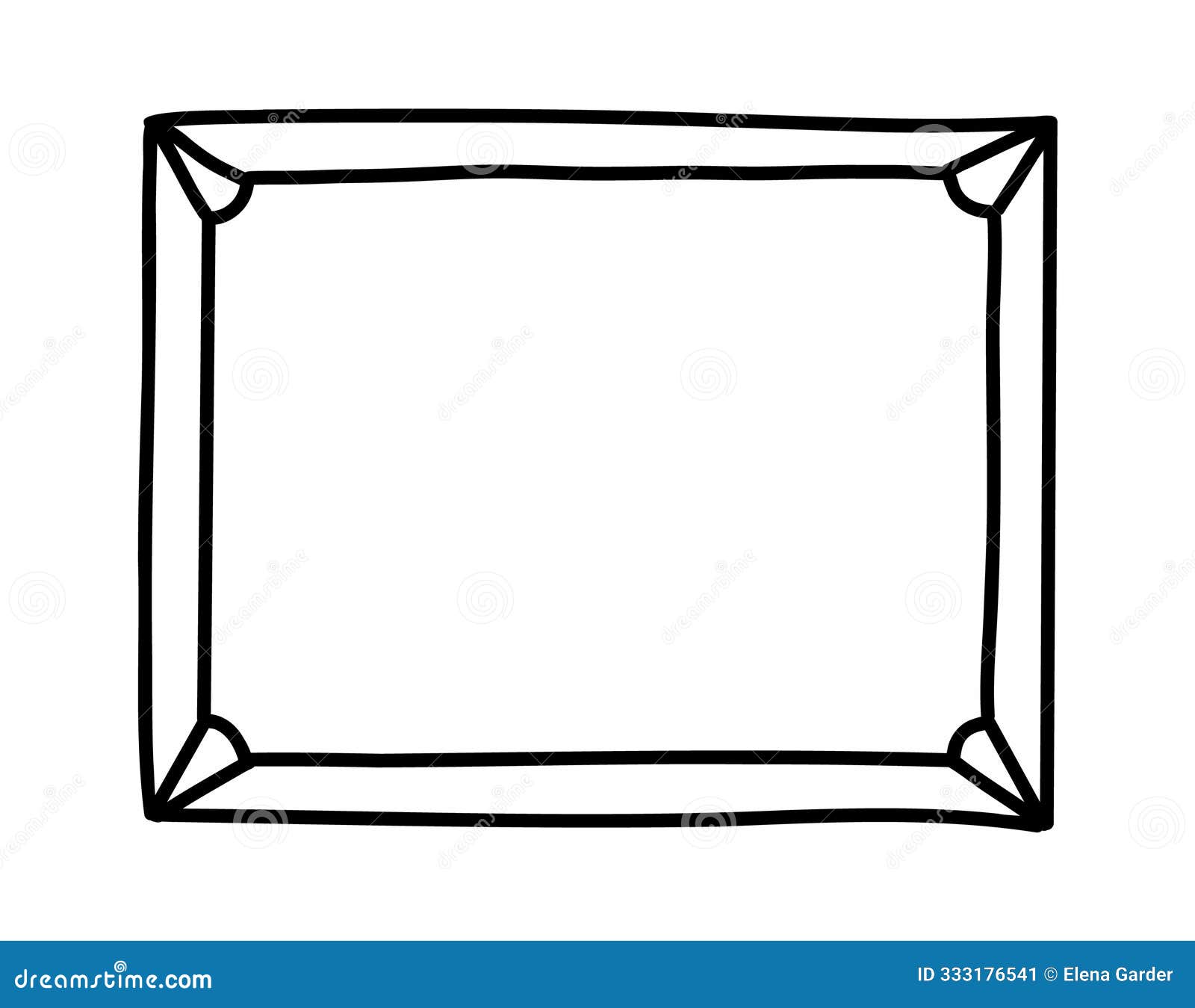 Hand Drawn Frames. Doodle Scribble Simple Box. Vector Empty Drawing ...