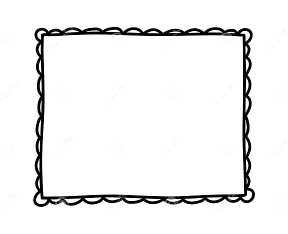 Hand Drawn Frames. Doodle Scribble Simple Box. Vector Empty Drawing ...