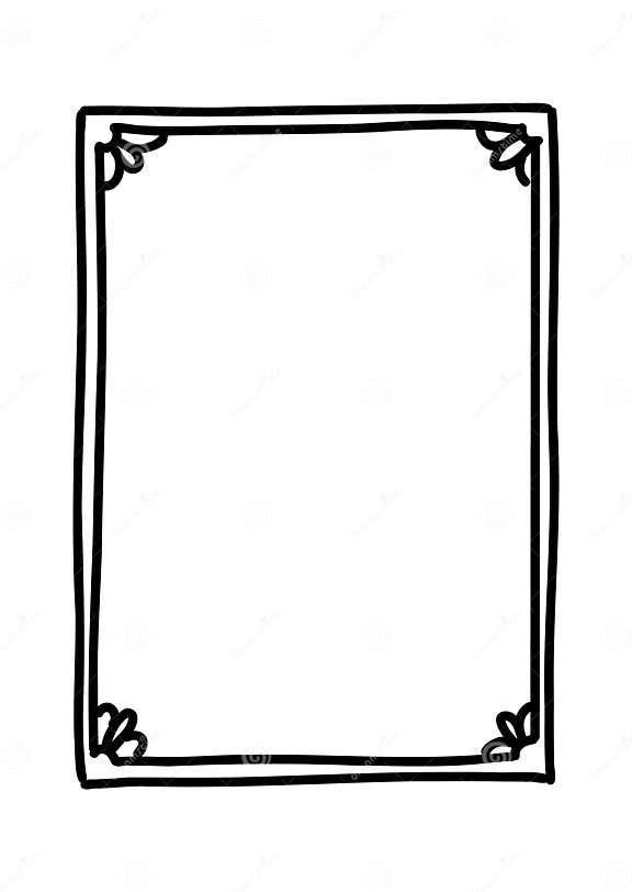 Hand Drawn Frames. Doodle Scribble Simple Box. Vector Empty Drawing ...
