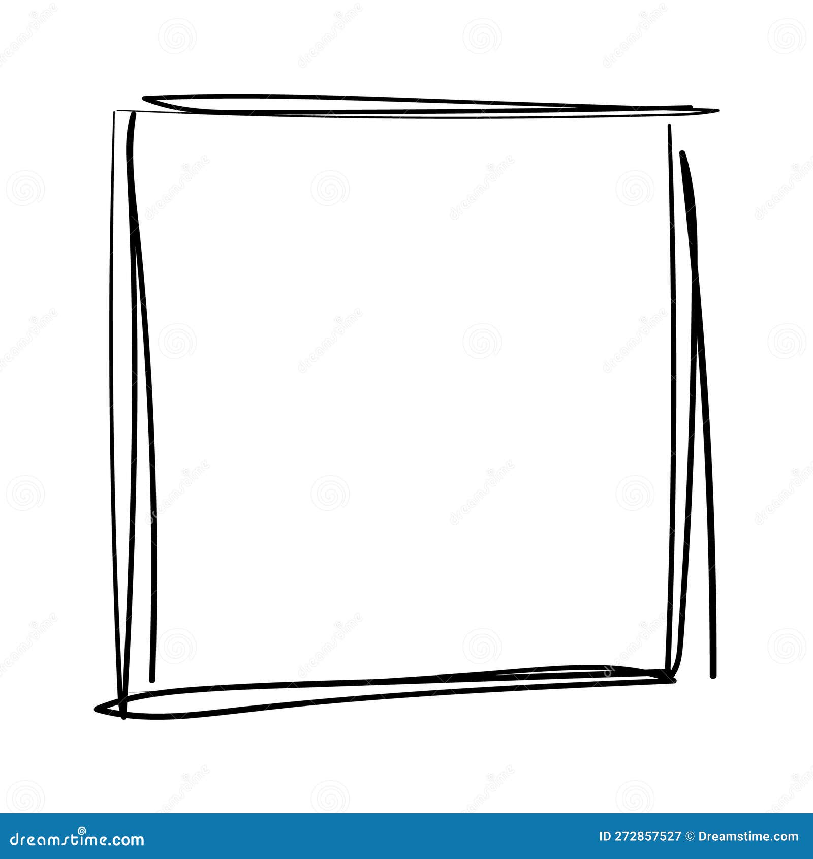 Hand Drawn Frames. Handdrawn Square Frame. Vector Borders Grunge ...
