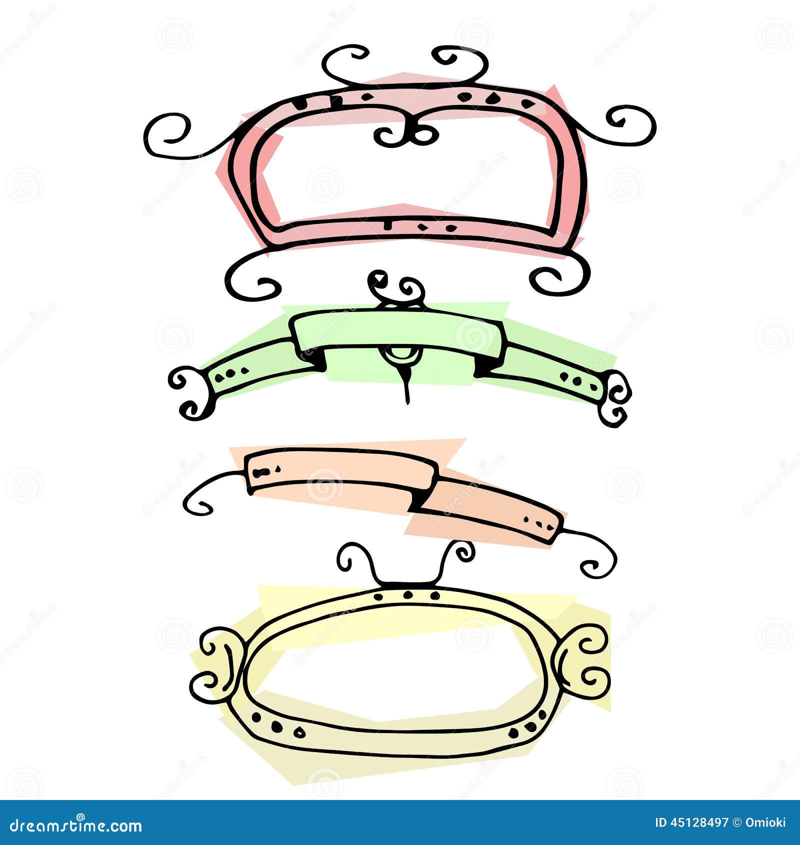 Hand Drawn Frames Vector Set Stock Vector - Illustration of drawn ...