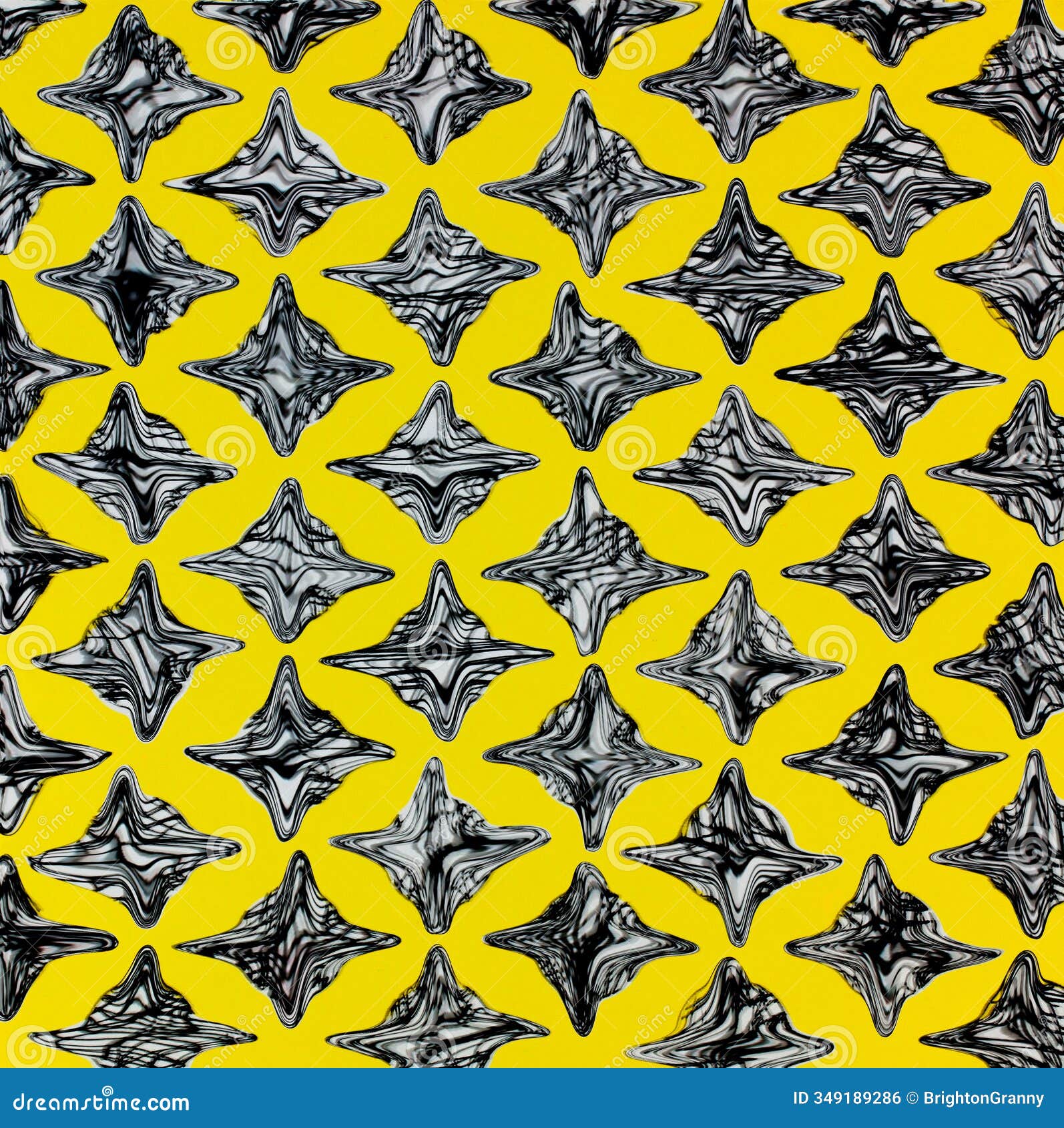 Hand Drawn Freehand Diamond Shapes on a Yellow Background. Stock ...