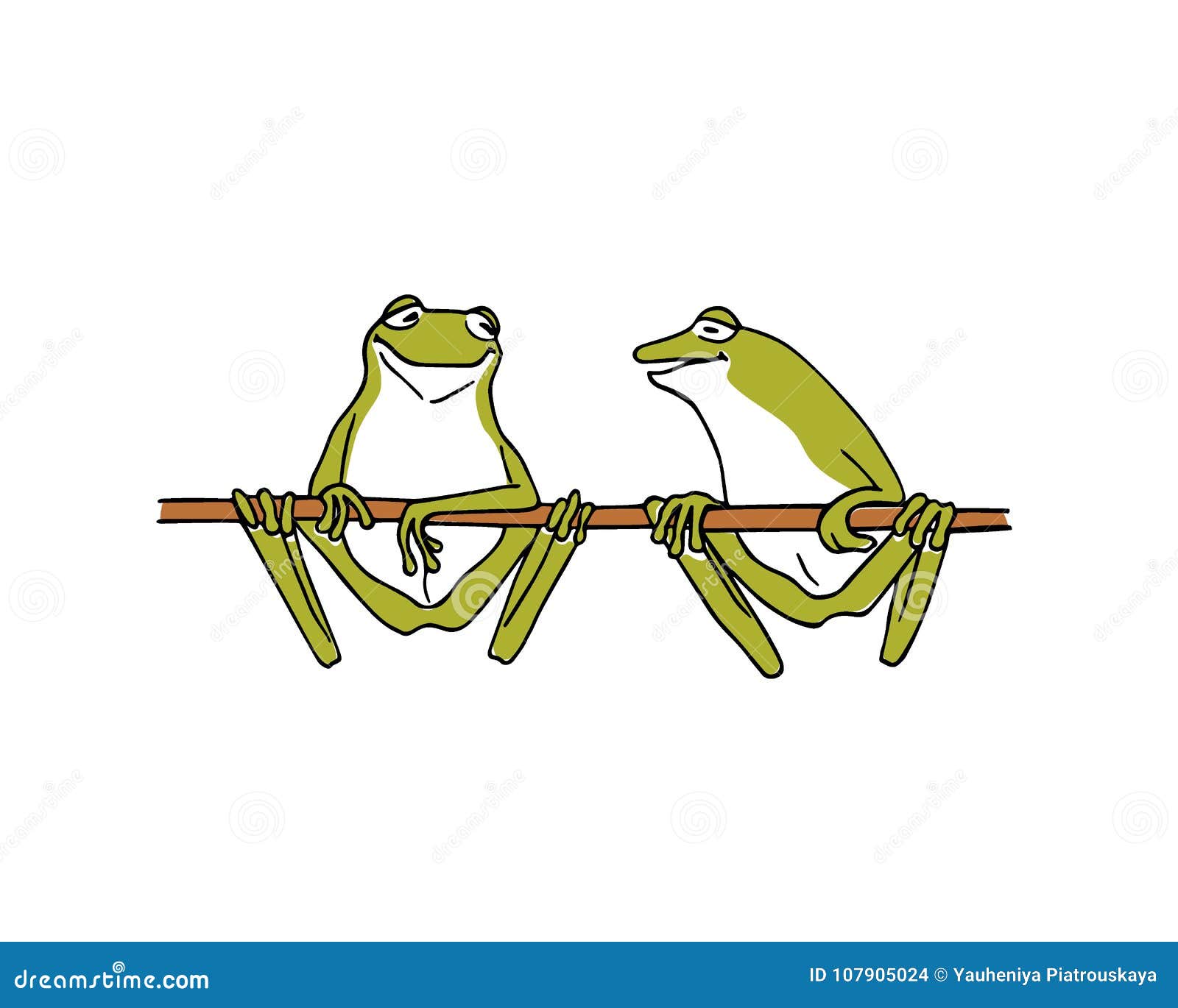 Hand drawn frogs stock vector. Illustration of element - 107905024