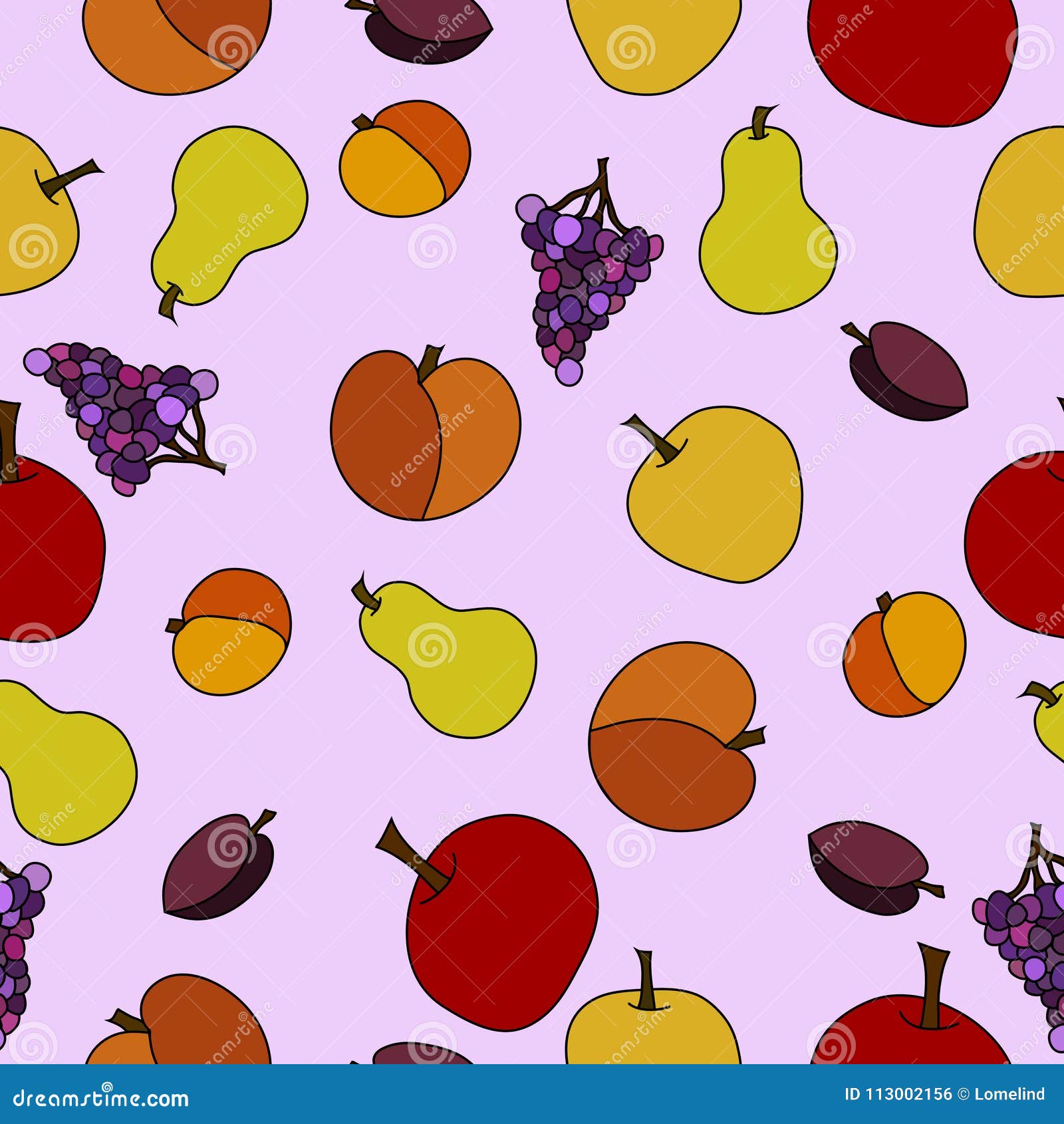 Fruit seamless pattern stock illustration. Illustration of autumn ...