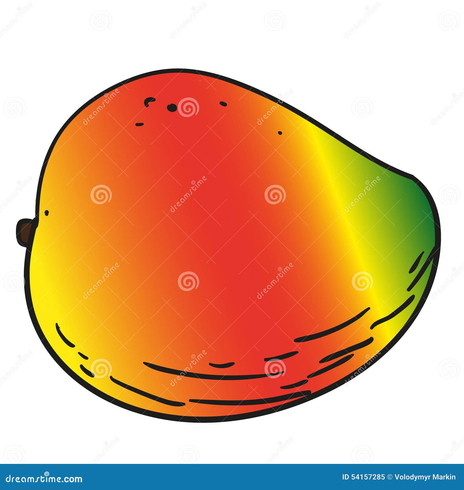 Hand Drawn Fruits Isolated - Mango Stock Illustration - Illustration of ...