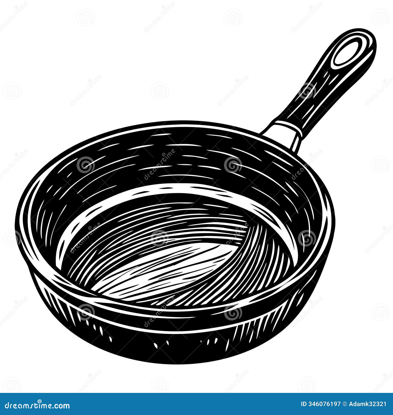Hand Drawn Frying Pan Vector Illustration for Culinary and Kitchen Art ...