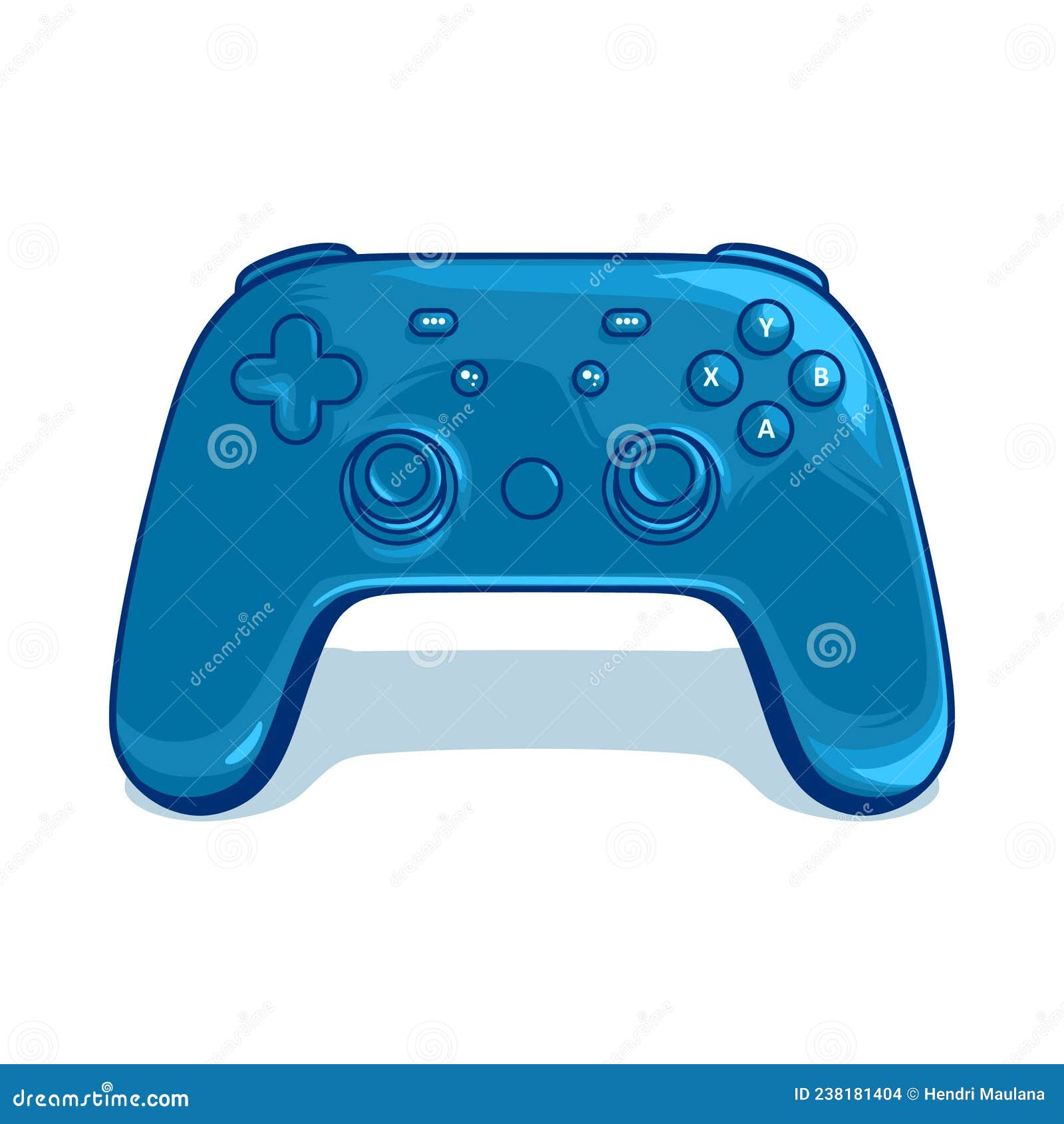 Hand Drawn Game Controller or Game Pad Vector Illustration Stock Vector ...