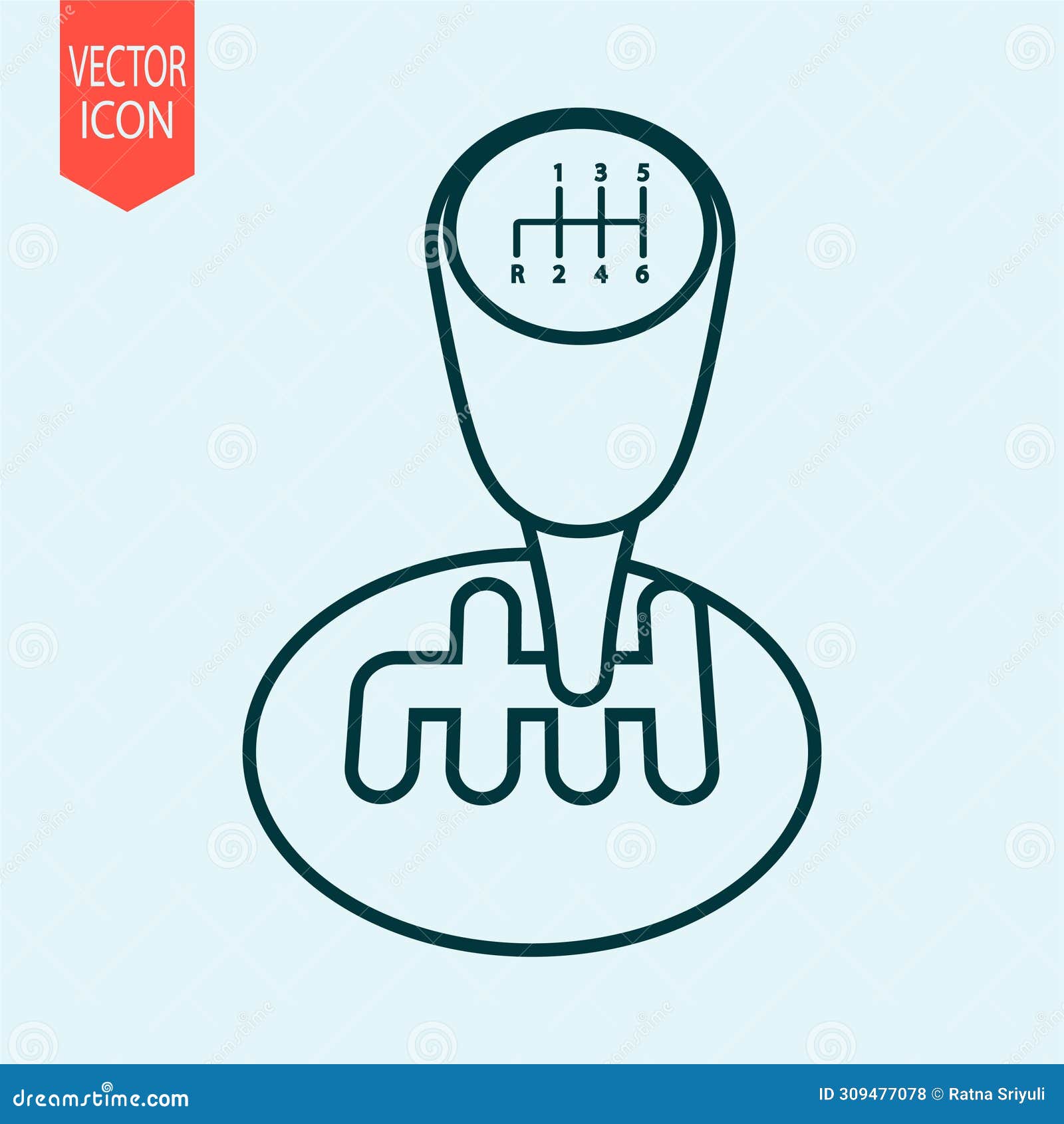 Hand Drawn Gearshift Lever Design Vector Illustration Stock Vector ...