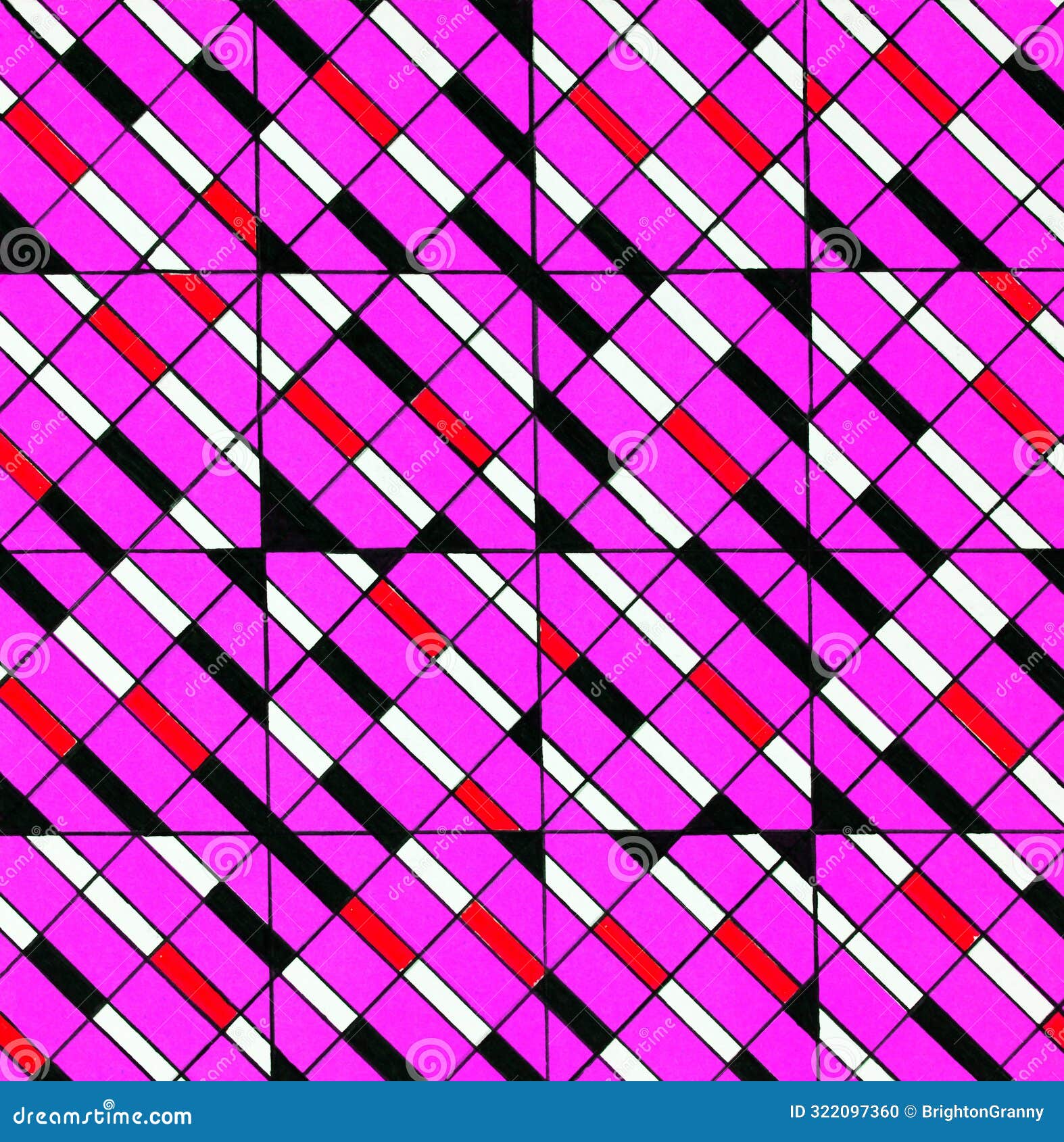 A Diagonal and Square Pattern with Ramdom Colours. Stock Illustration ...