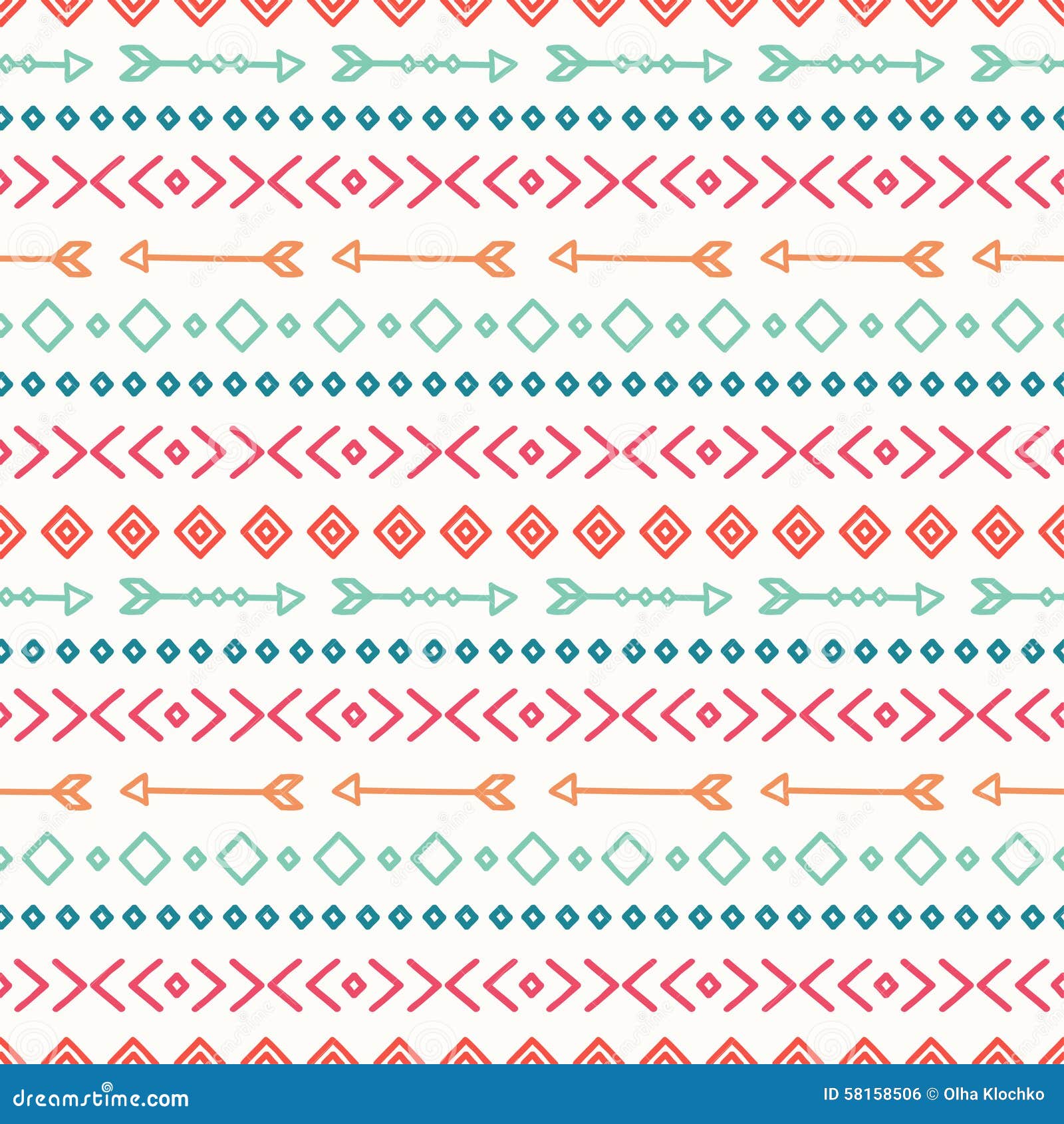 Hand Drawn Geometric Ethnic Seamless Pattern Stock Vector ... Hand Drawn Geometric Ethnic Seamless Pattern Stock Vector ...