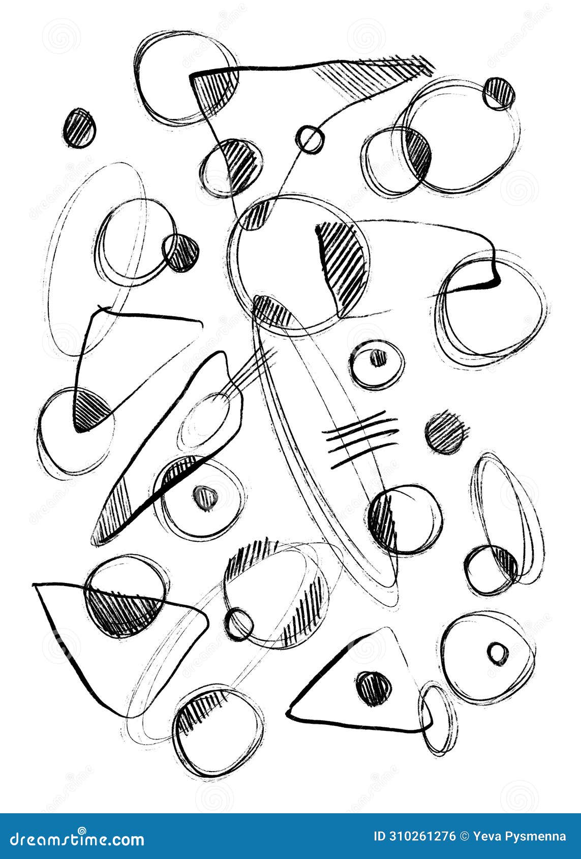 Hand-drawn Geometric Original Pencil Pattern Illustration Stock ...