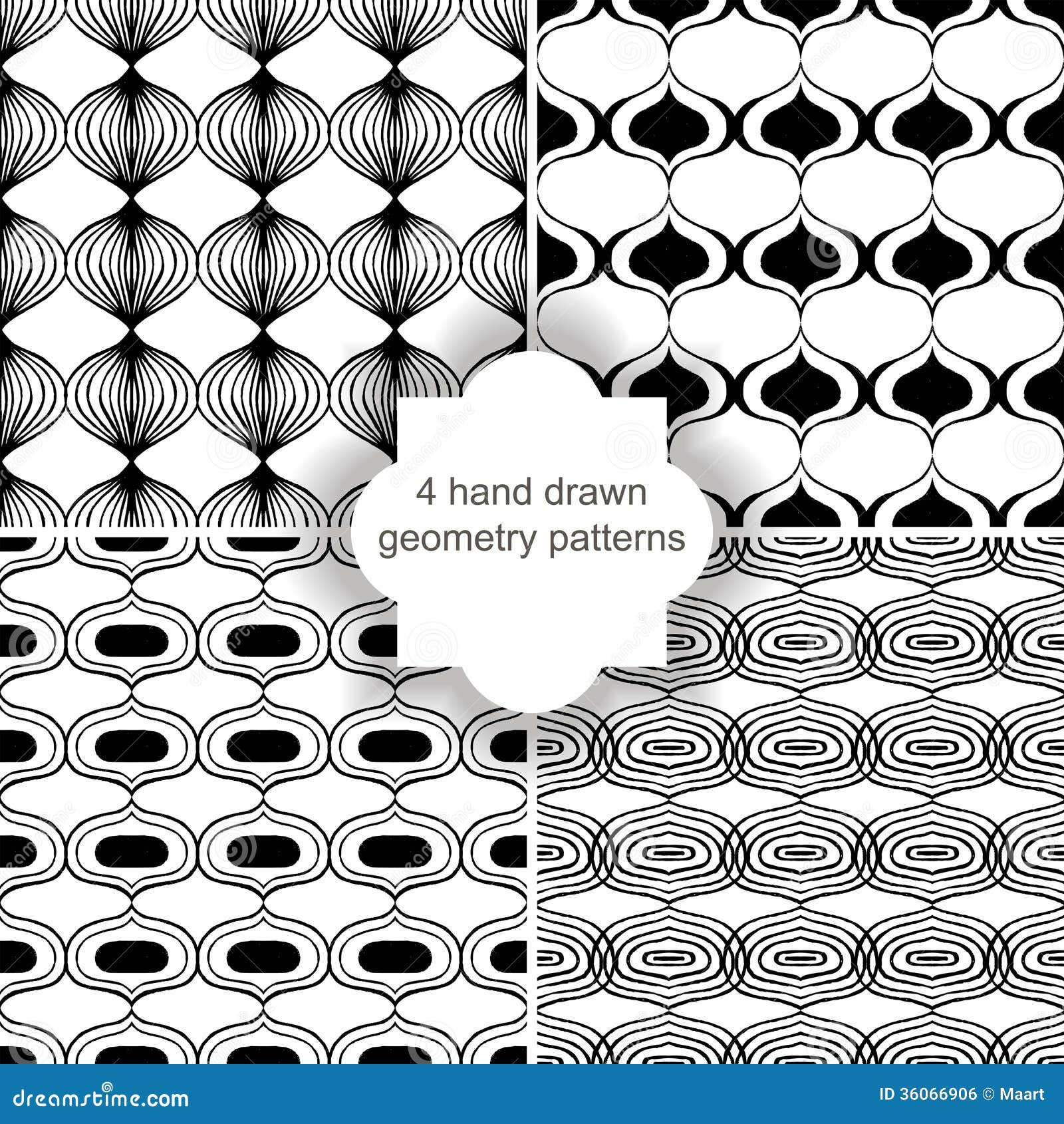 Hand Drawn Geometry Patterns Stock Vector - Illustration of repetition ...
