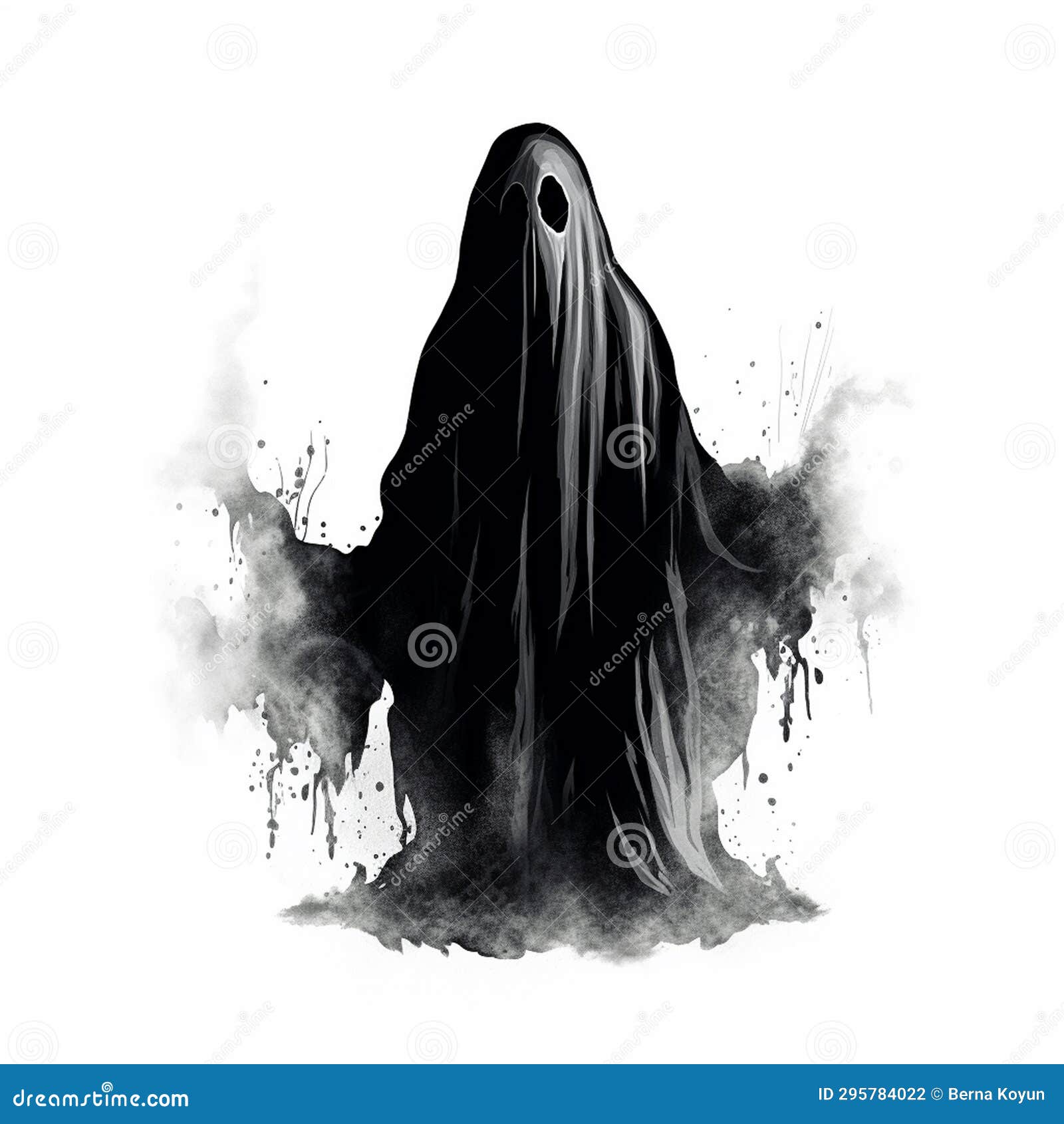 Hand-Drawn Ghost Illustrations Stock Illustration - Illustration of ...
