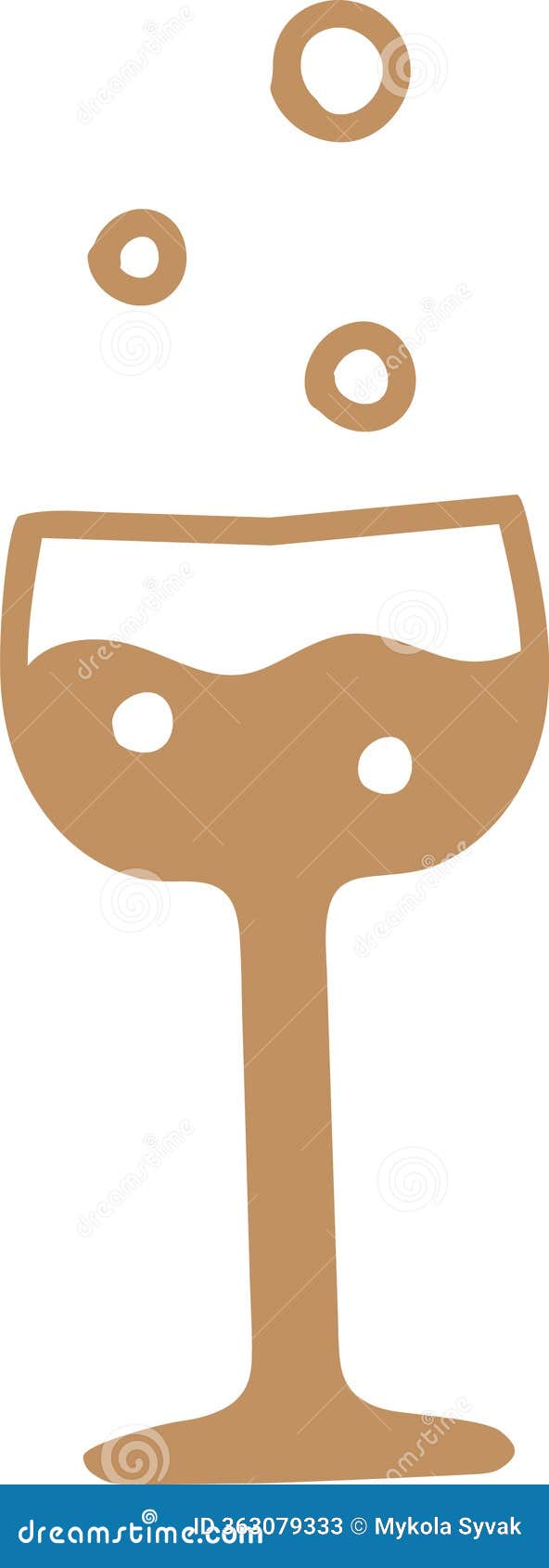 Hand Drawn Glass with Beverage Stock Illustration - Illustration of ...