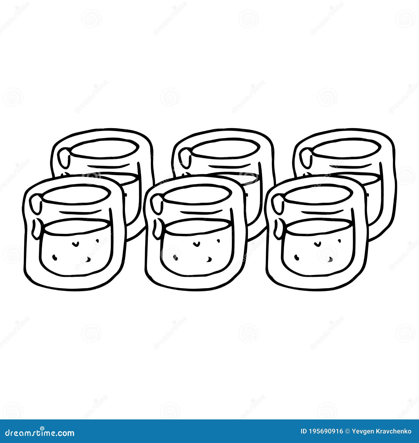 Bartender Coloring Page For Kids Vector Illustration | CartoonDealer ...