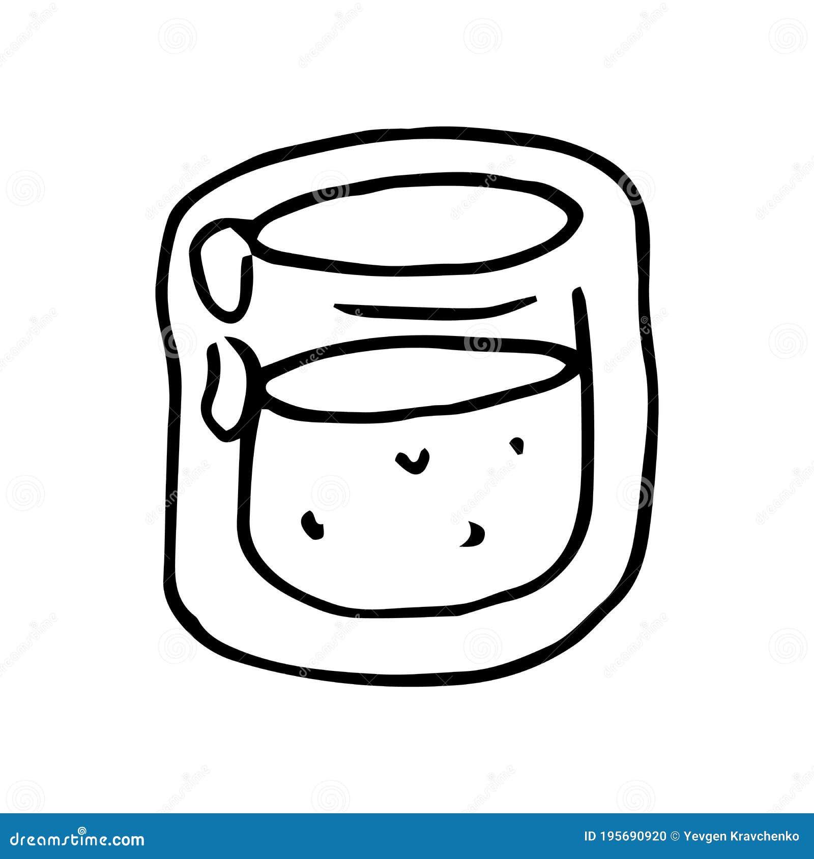 Bartender Coloring Page For Kids Vector Illustration | CartoonDealer ...