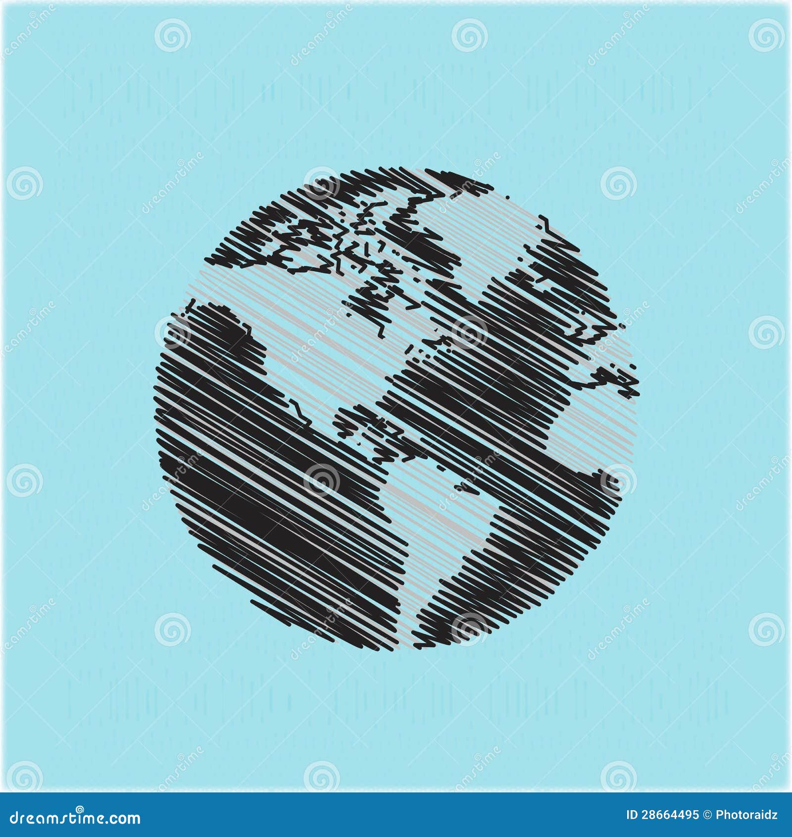 Hand drawn globe doodles stock illustration. Illustration of diagram ...