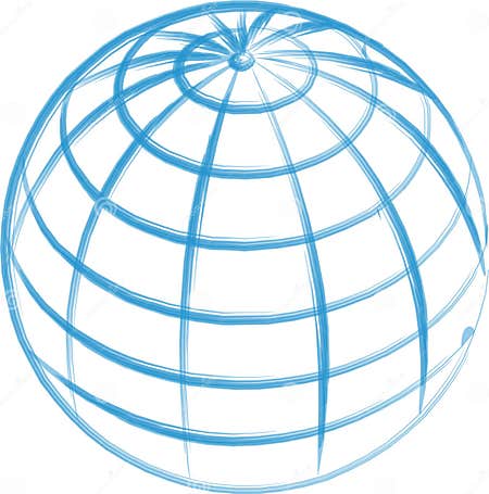 Hand Drawn Globe isolated stock illustration. Illustration of hand - 675022