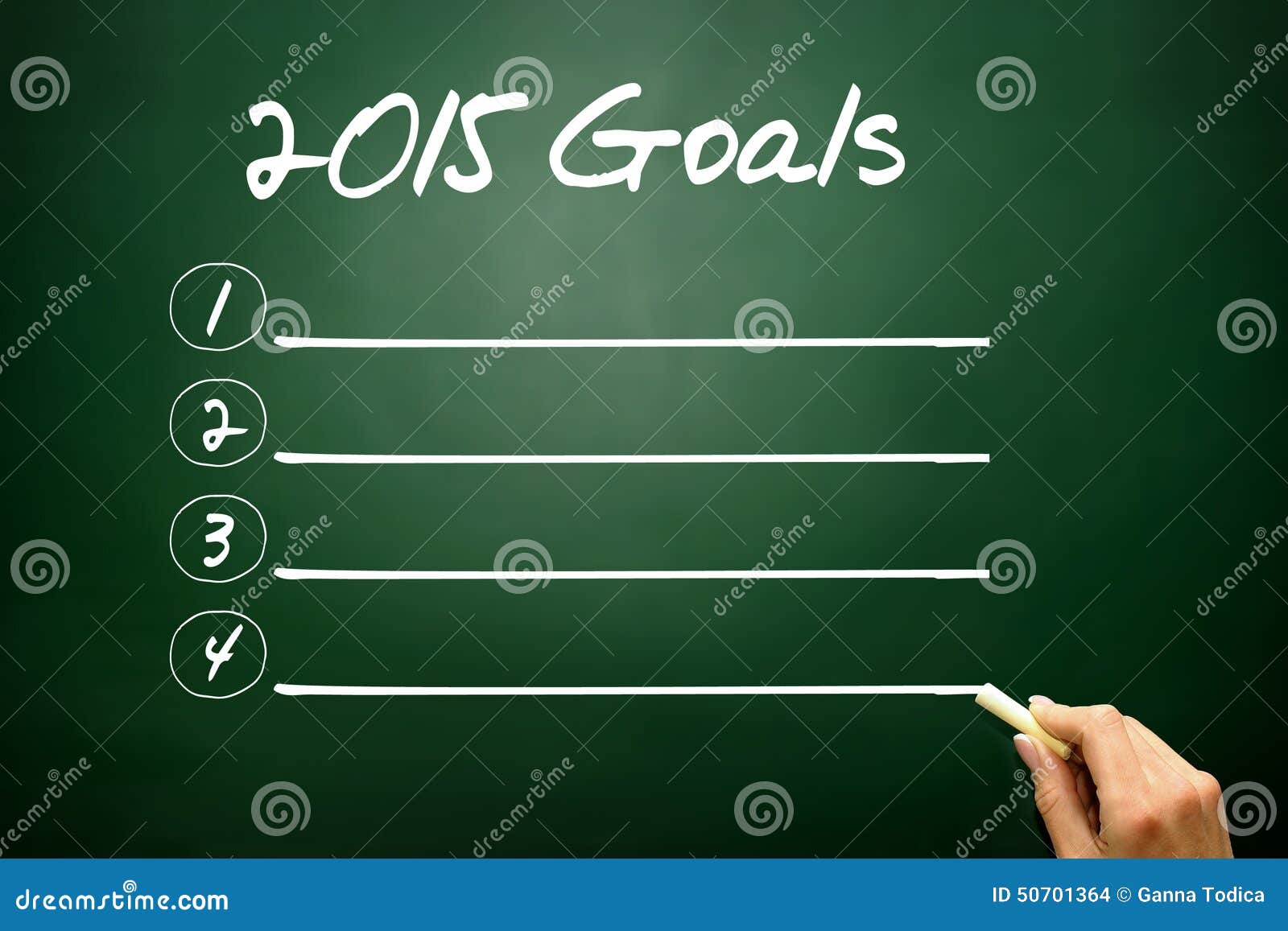 Hand Drawn 2015 Goals Concept, Blank on Blackboard Stock Photo - Image ...