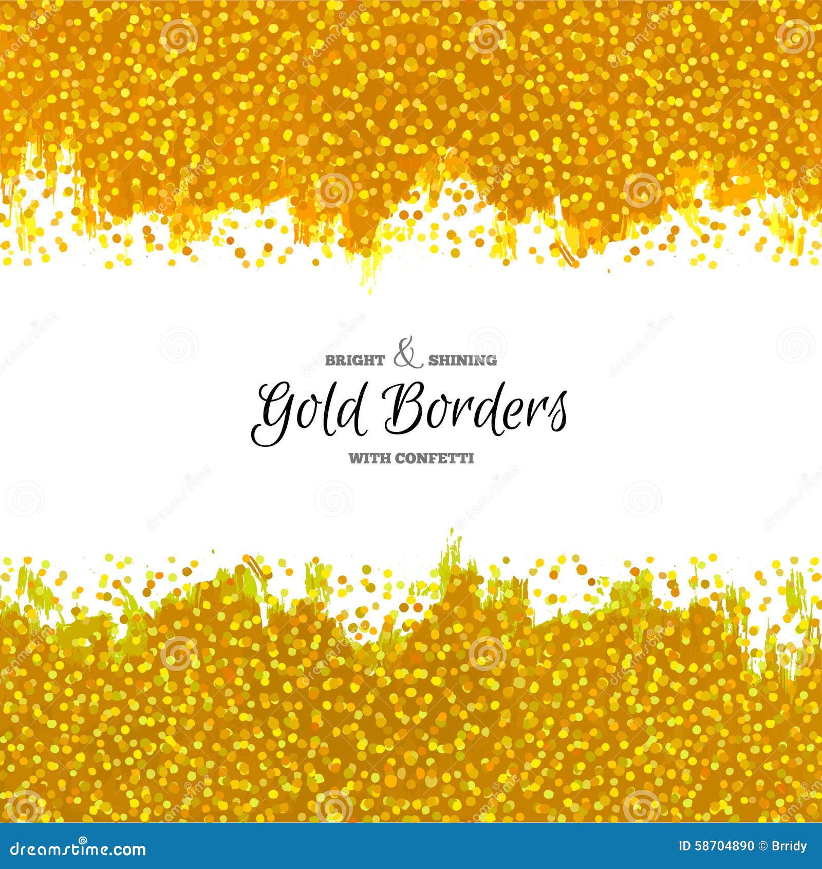 Hand Drawn Golden Borders stock vector. Illustration of borders - 58704890