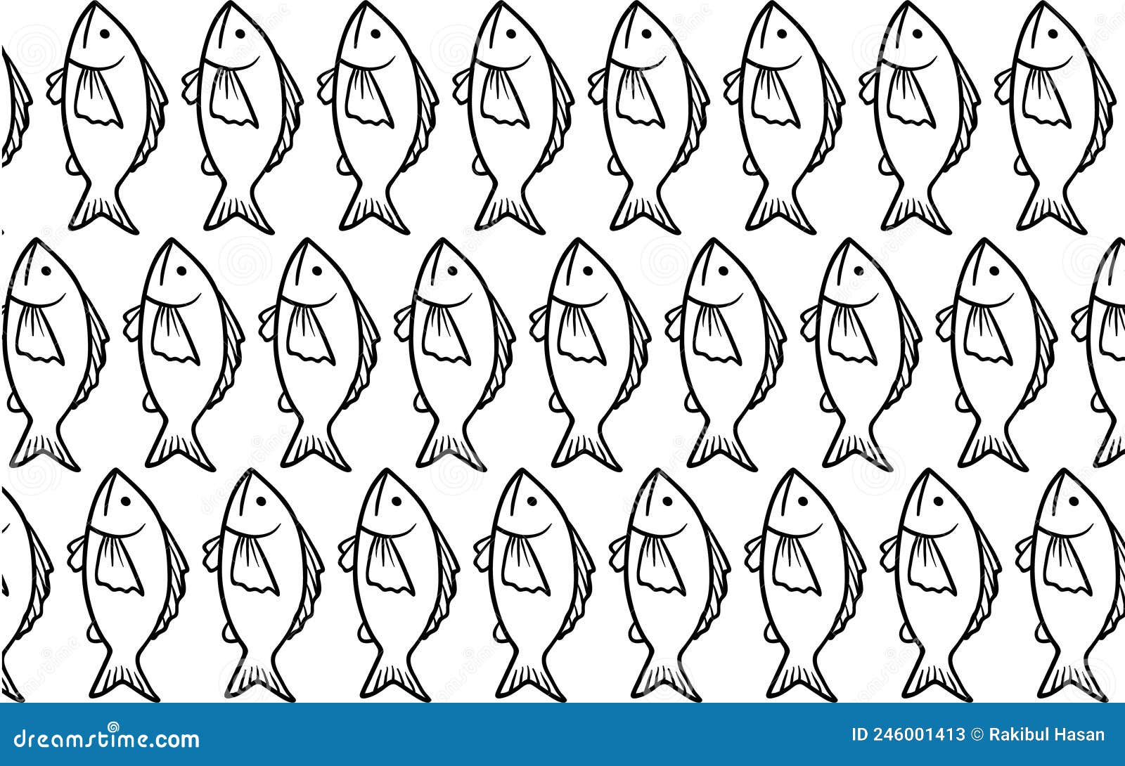 Fish`s Pattern Design. Modern Simple Fish Wallpaper Stock Vector ...