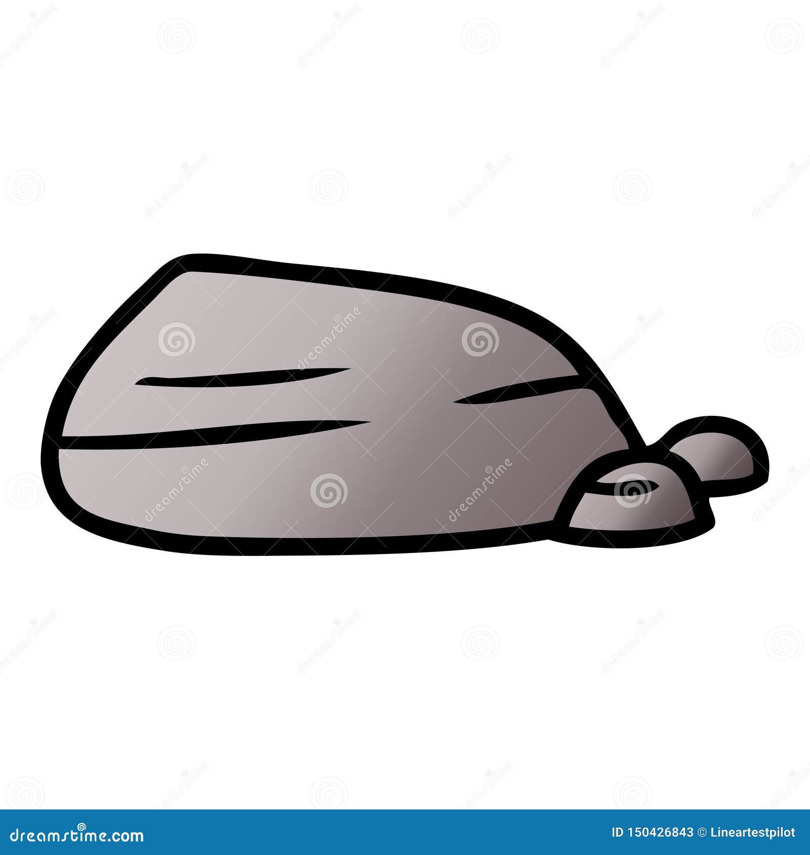 Hand Drawn Gradient Cartoon Doodle of Stone and Pebbles Stock Vector ...