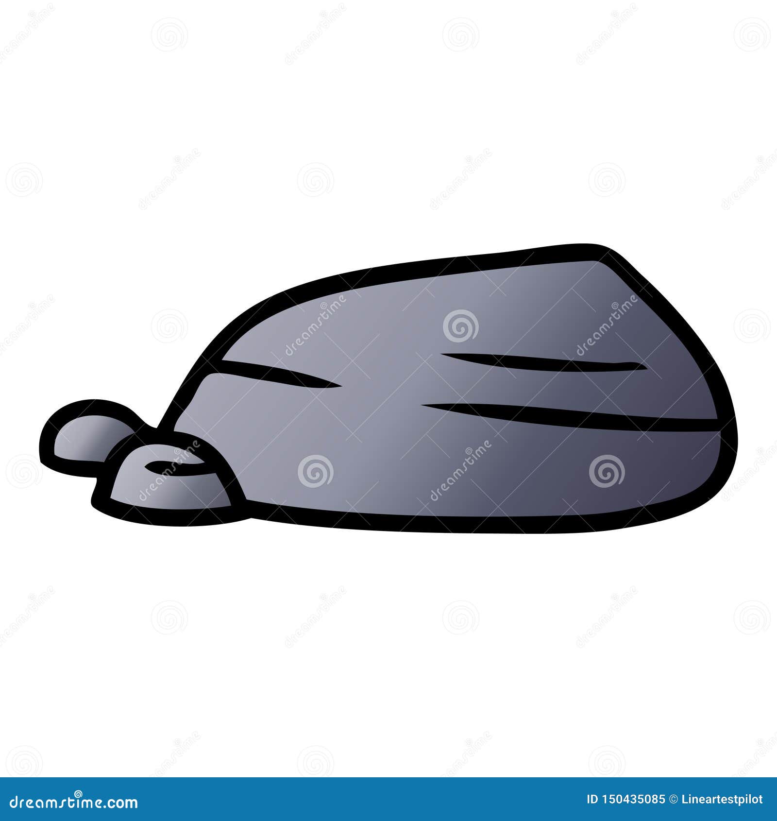 Hand Drawn Gradient Cartoon Doodle of Stone and Pebbles Stock Vector ...