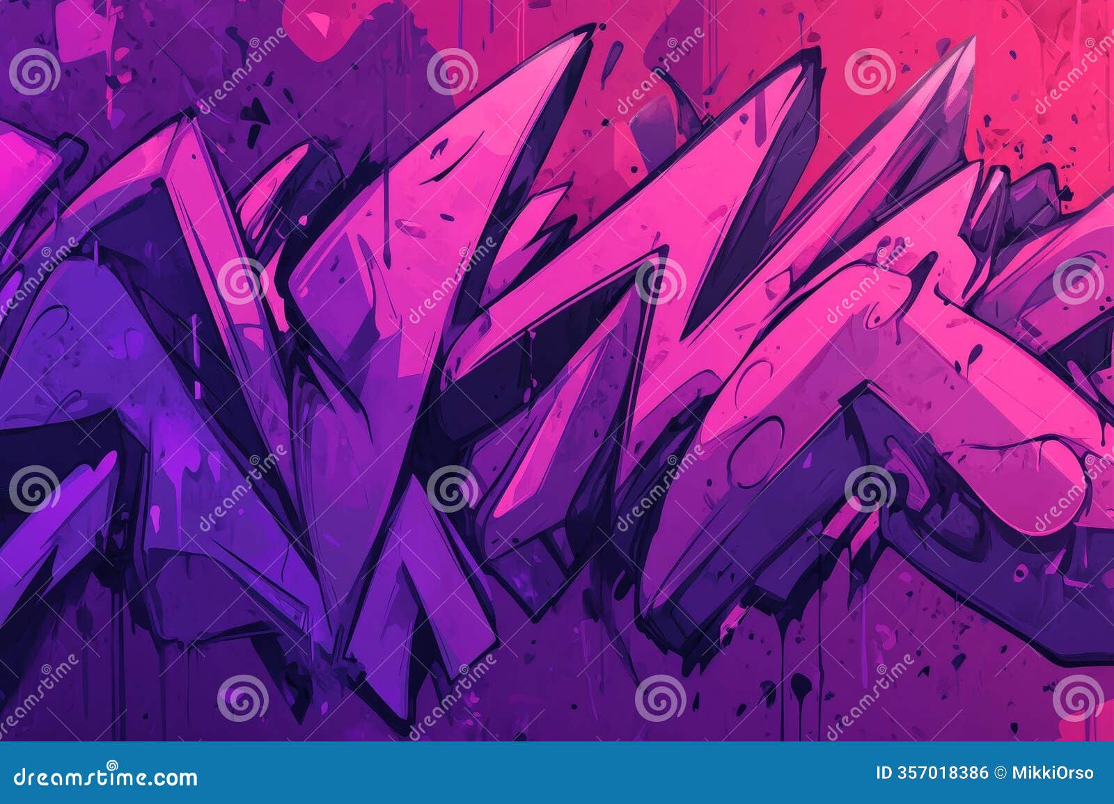 Hand Drawn Graffiti Background Featuring Throw Up And Tagging For Urban ...