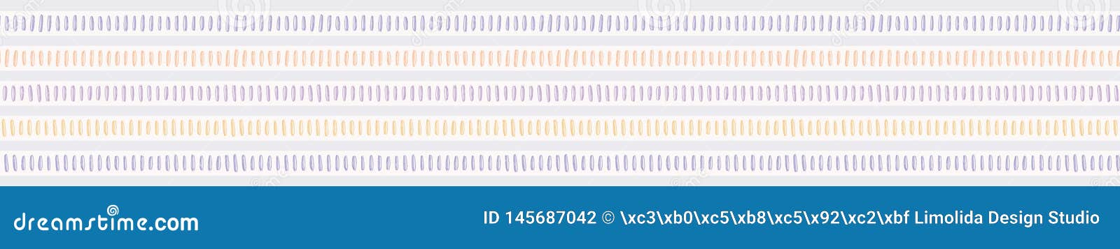 Hand Drawn Graphic Doodle Stripes Seamless Border Pattern. Stock Vector ...