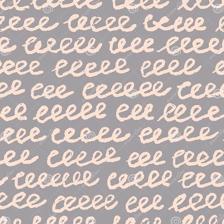 Hand Drawn Graphic Scribble Loop Lines Seamless Pattern. Sketchy ...