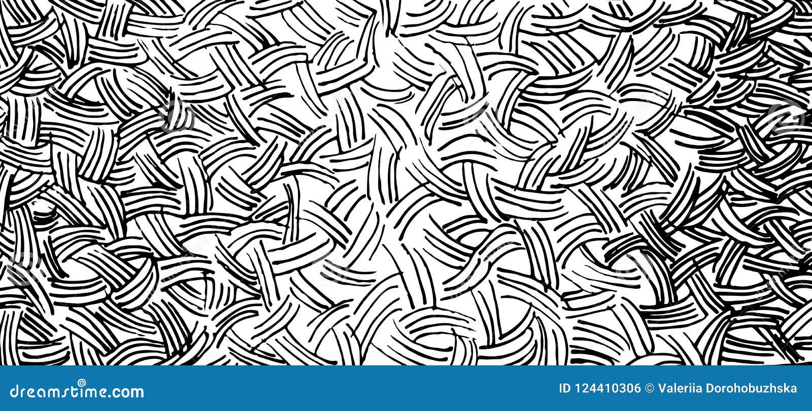 Hand drawn pattern. stock vector. Illustration of fabric - 124410306
