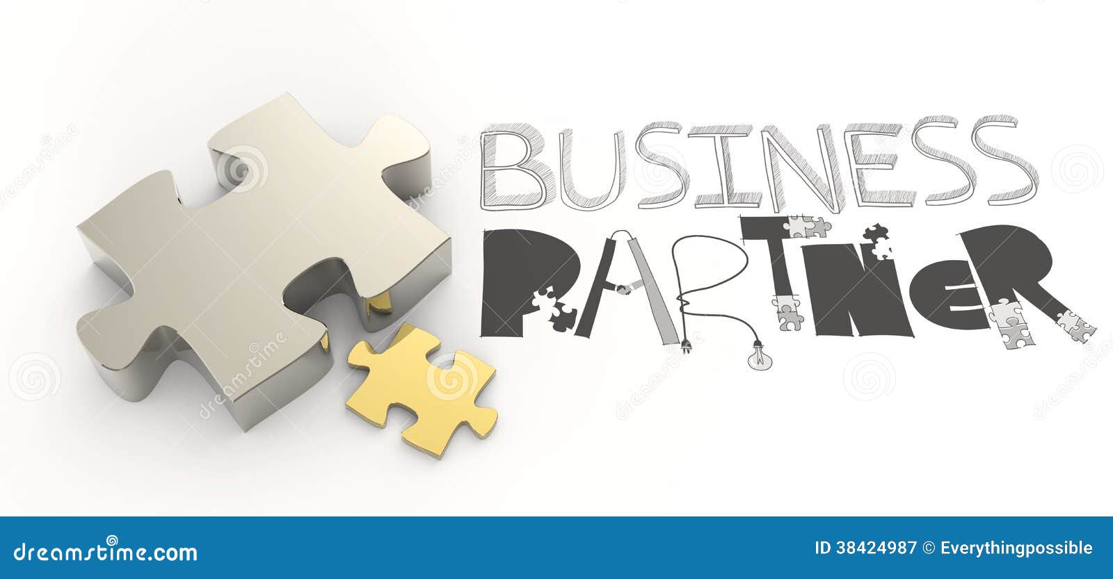 Hand Drawn Graphic Word BUSINESS PARTNER Stock Illustration ...