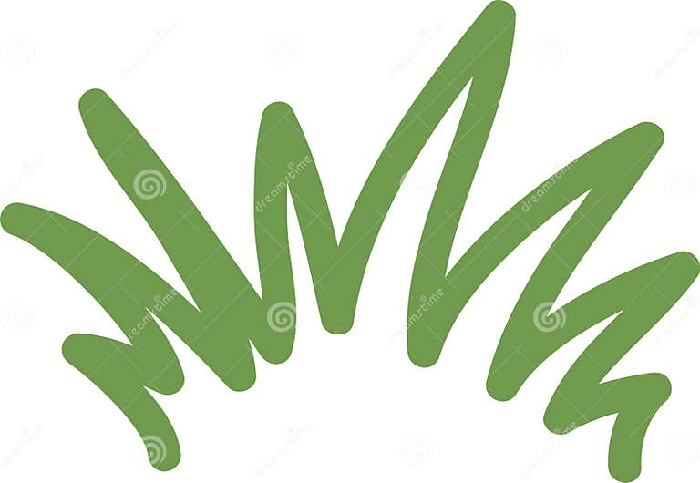 Hand Drawn Grass Line Drawing Stock Illustration - Illustration of ...