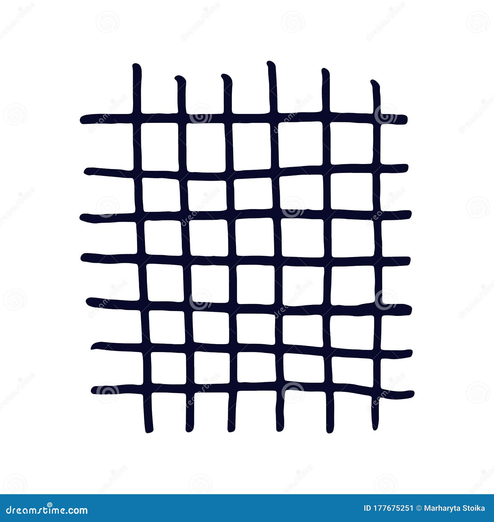 Hand drawn grid. stock vector. Illustration of negligent - 177675251