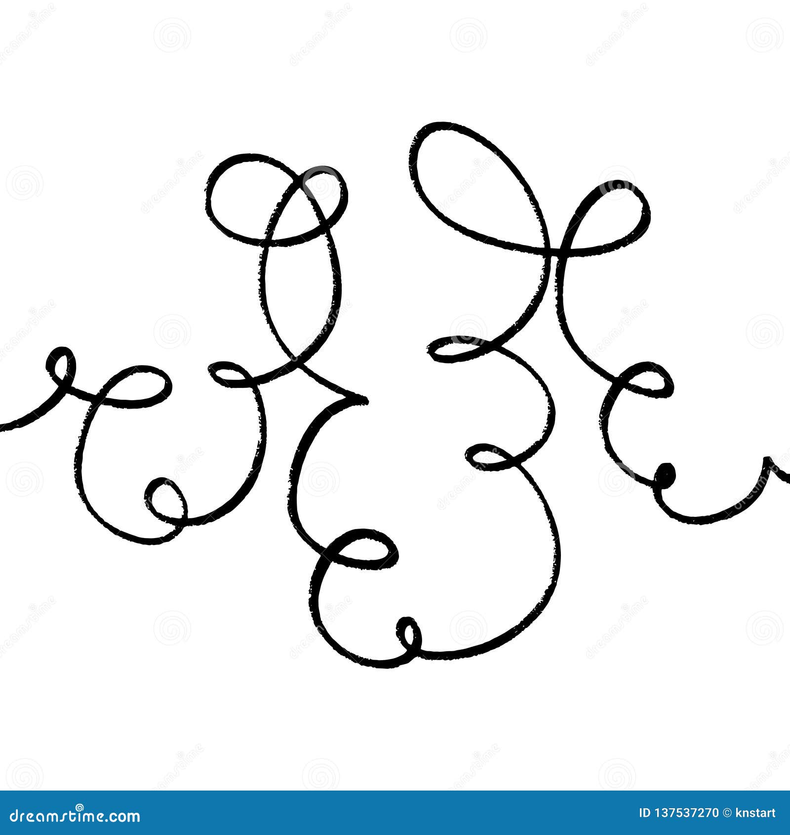 Hand Drawn Scribble Vector Sketch Line Object Isolated on White ...