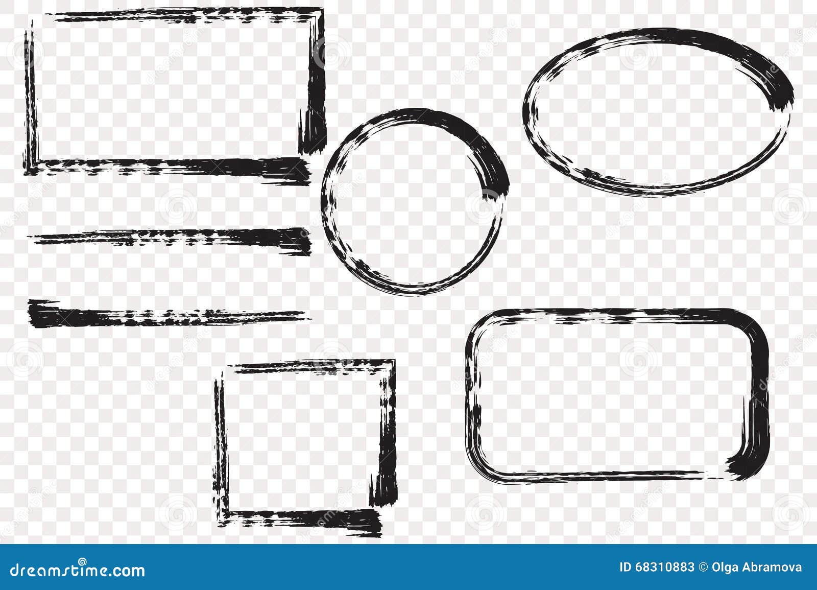 Hand Drawn Grunge Frame with Space for Text. Ink Smears Stock Vector ...