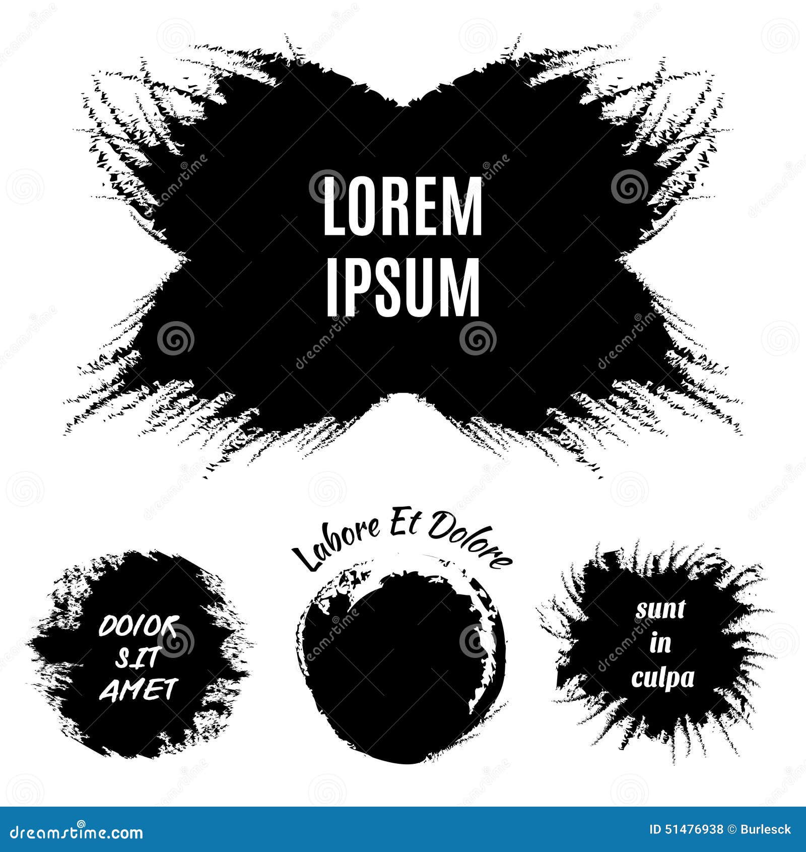 Hand-drawn Grunge Logo Designs Stock Vector - Illustration of group ...