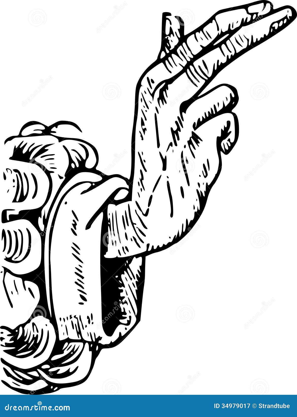 Hand Drawn Hand Blessing /Eps Stock Vector - Illustration of roman ...