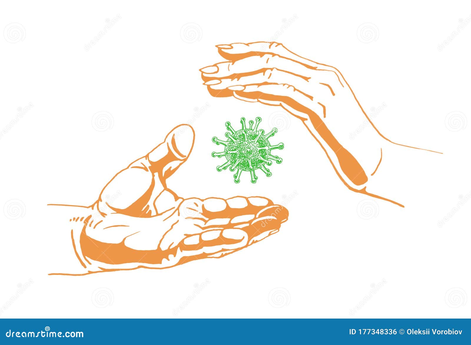 Coronavirus Pattern, Virus in Hands ,vector Illustration Stock Vector ...