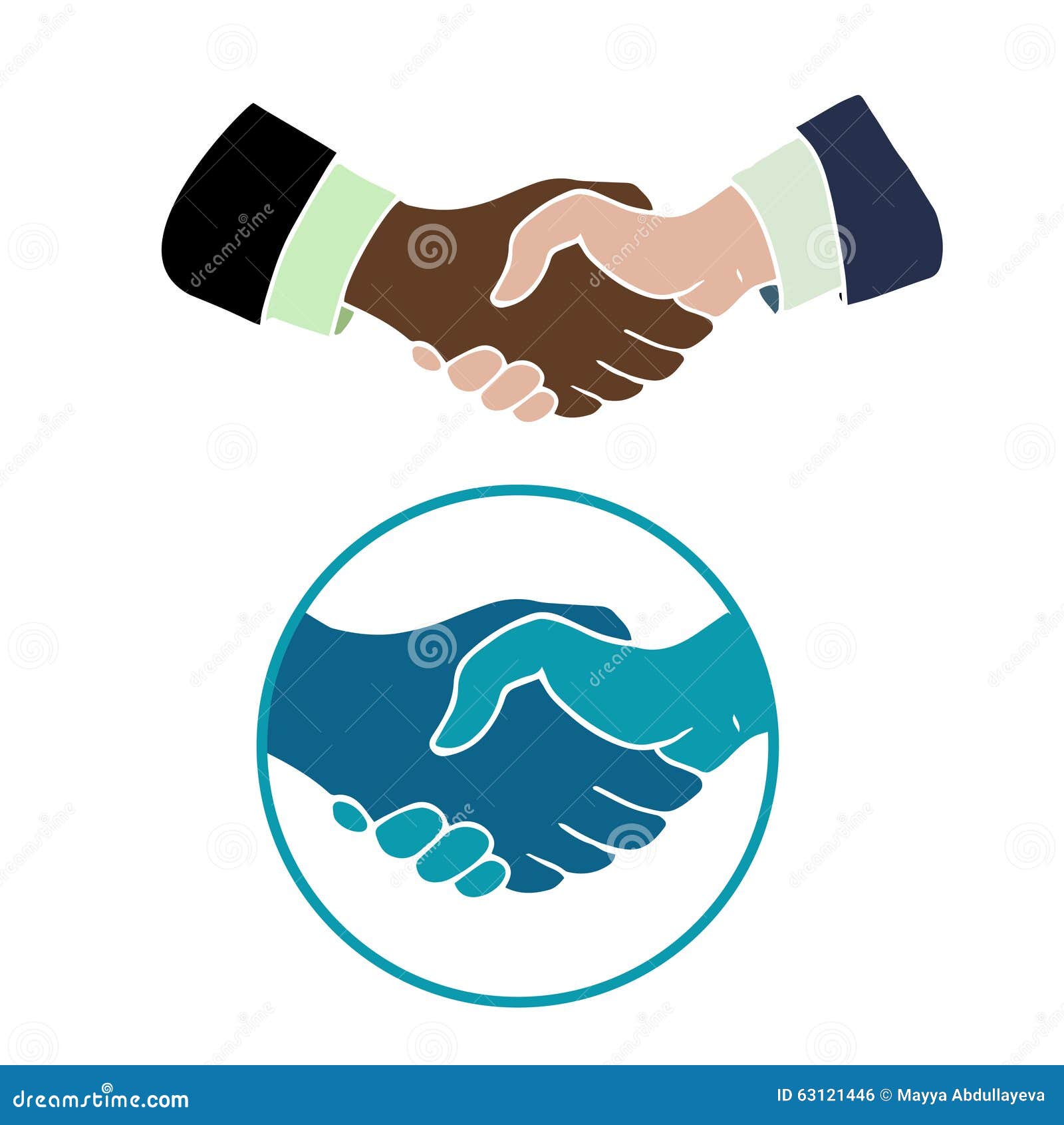 Hand Drawn Handshake Symbols Stock Vector - Illustration of handshake ...