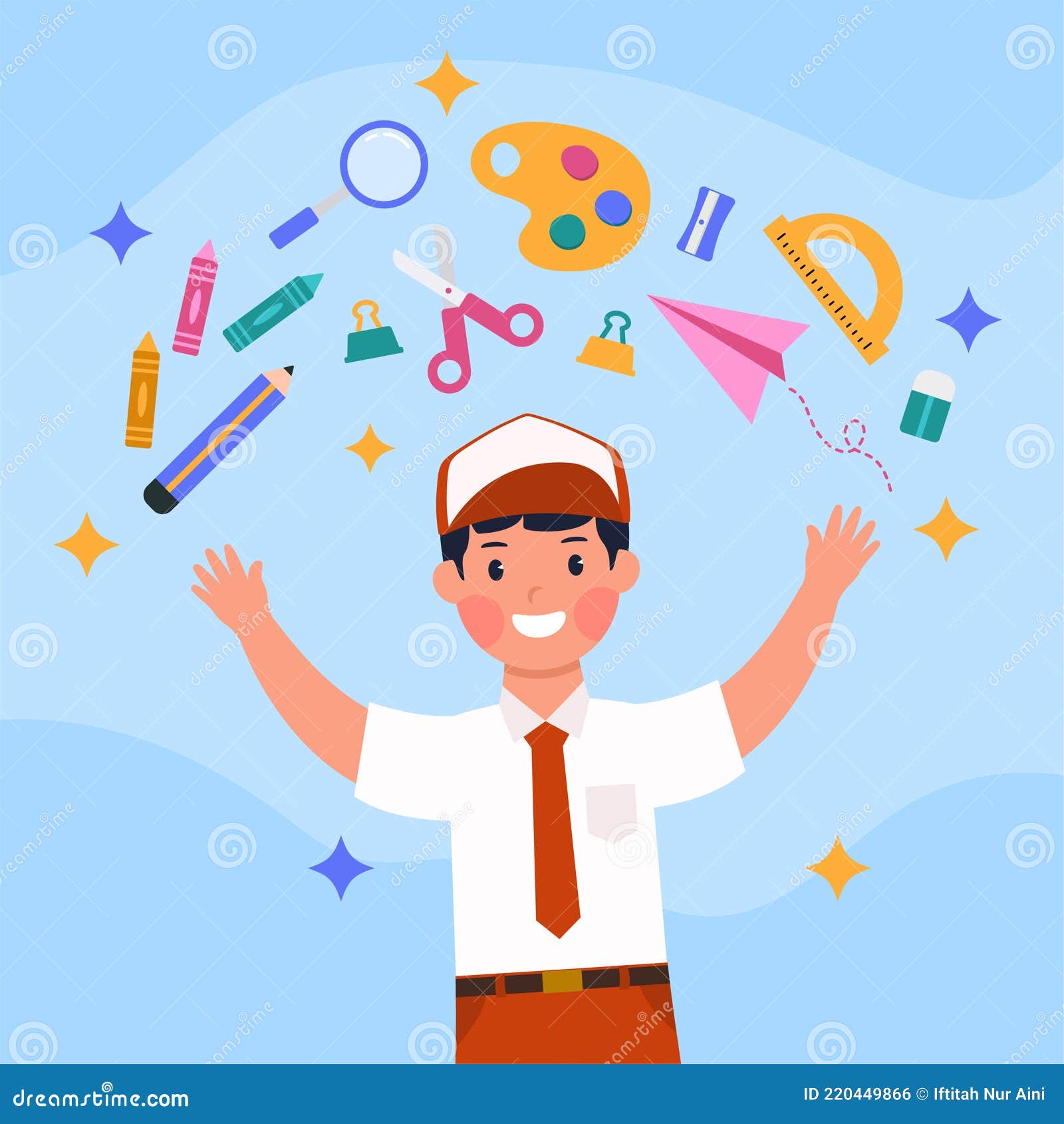 Hand Drawn Happiness Student Back To School Vector Stock Stock Vector ...